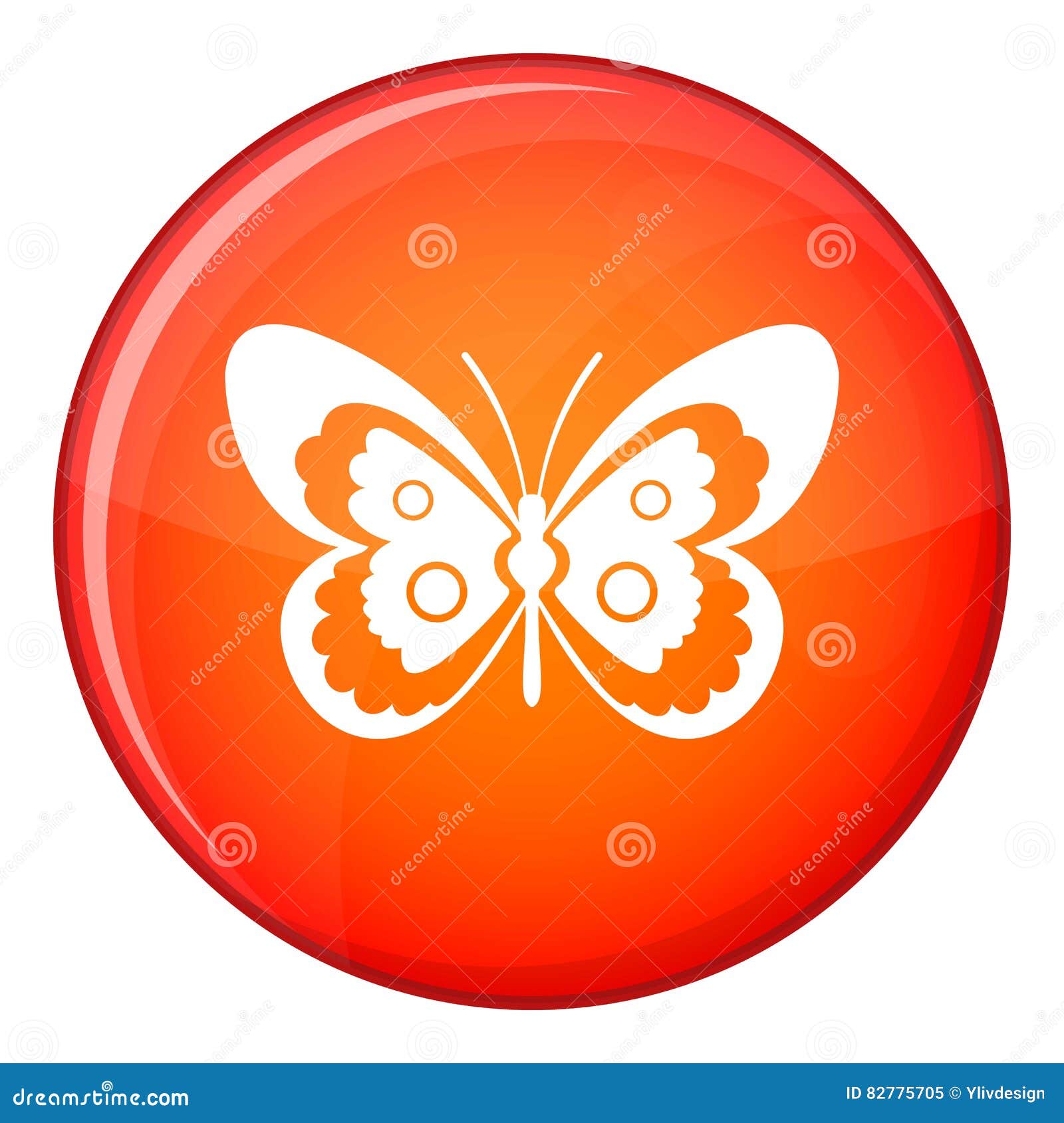 Butterfly icon, flat style stock vector. Illustration of icon - 82775705