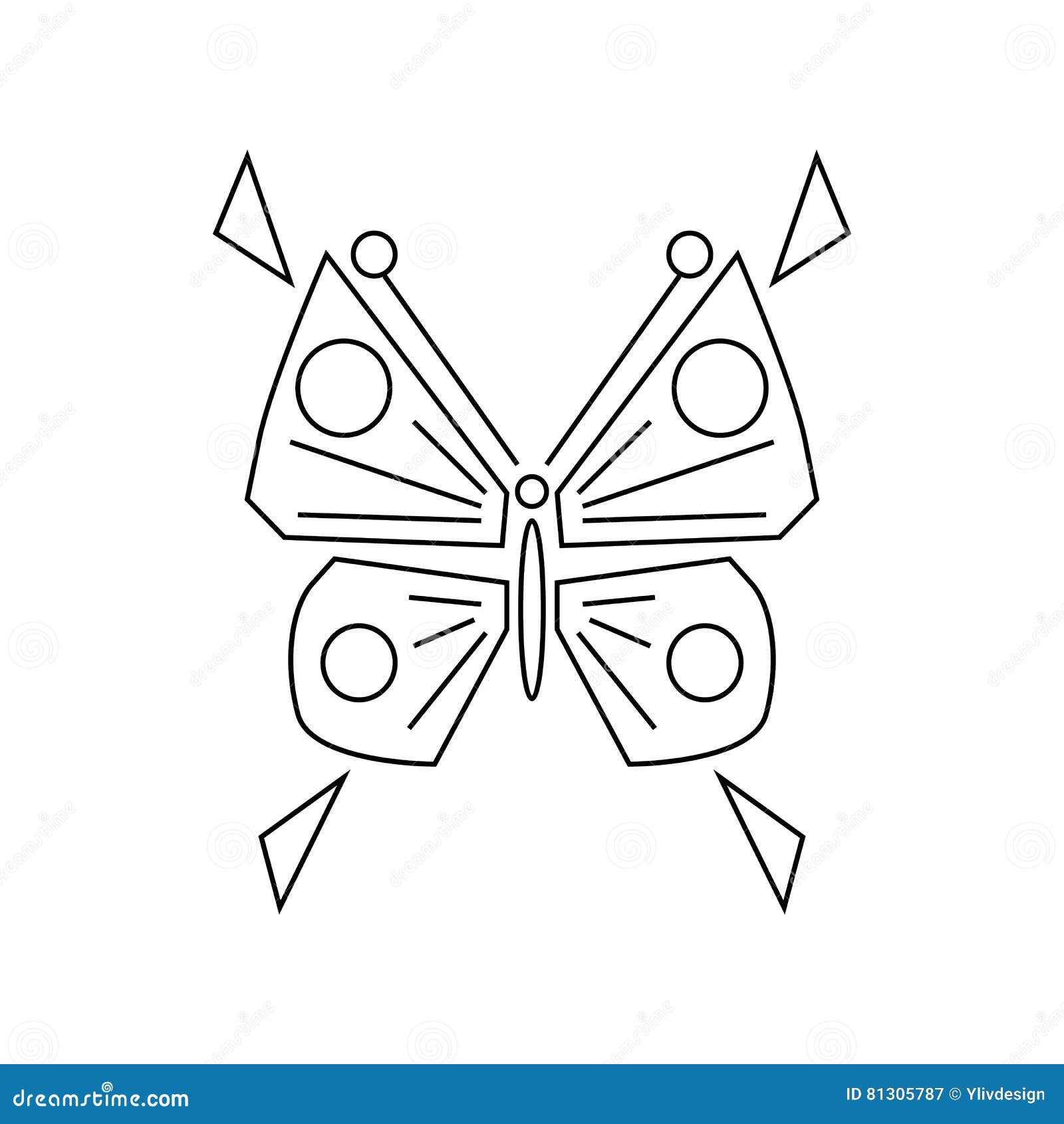 Butterfly Icon, Outline Style Stock Vector - Illustration of floral ...
