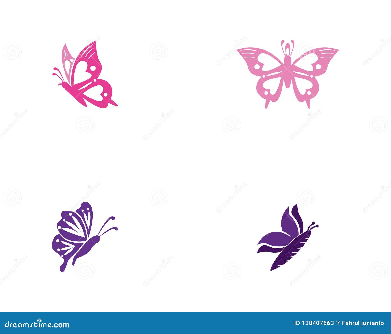 Butterfly Icon and Symbol Template Stock Vector - Illustration of idea ...