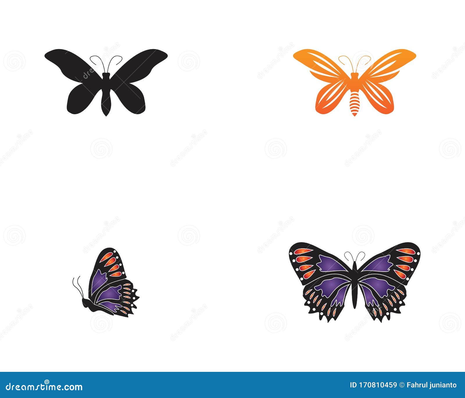 Butterfly Icon and Symbol Vector Illustration Stock Illustration ...
