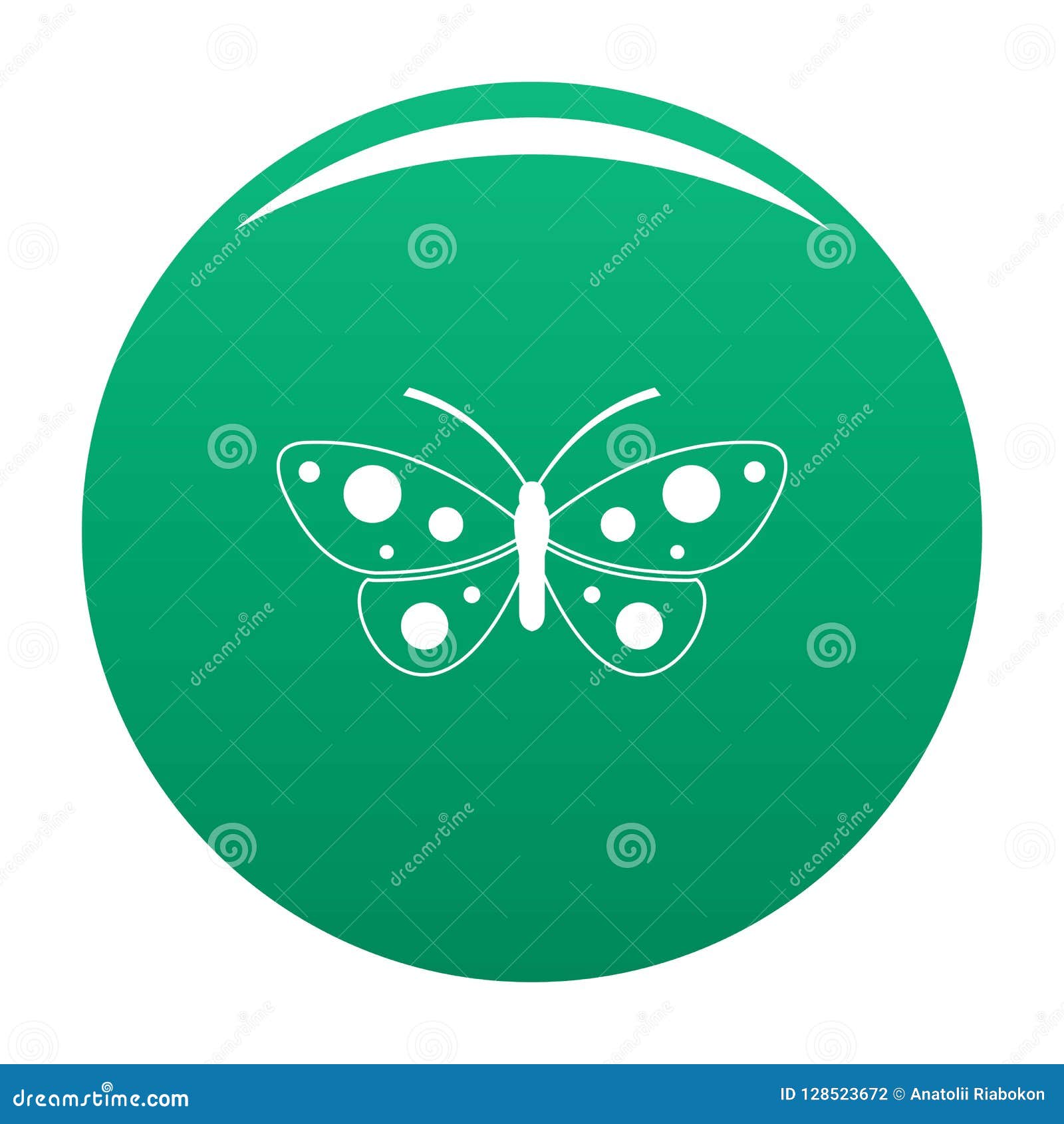 Butterfly Icon Vector Green Stock Vector - Illustration of icon ...