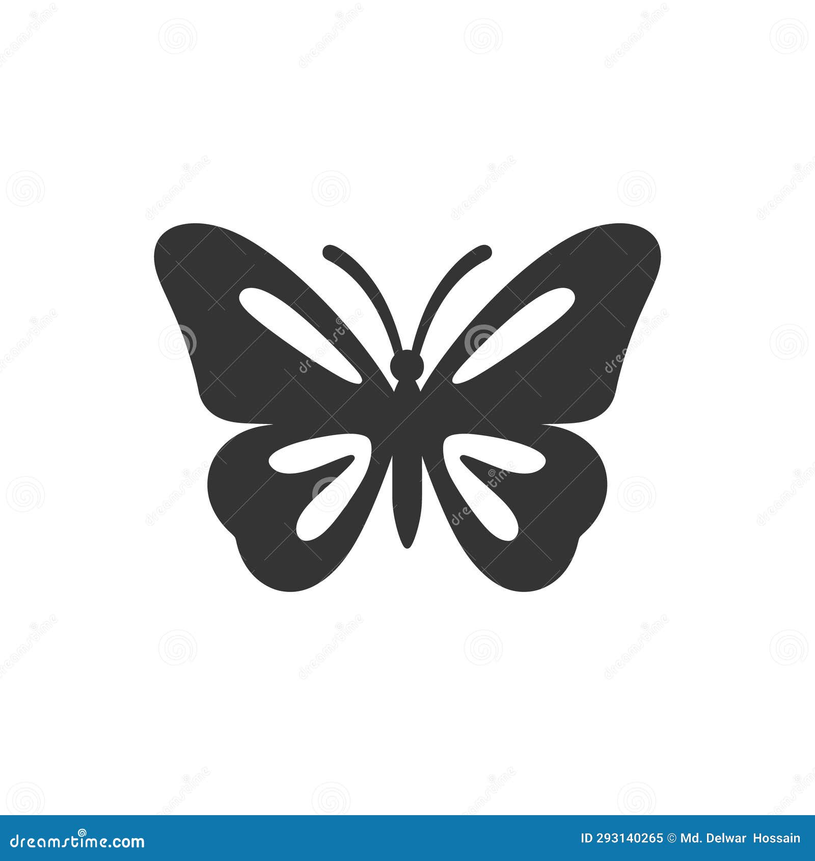 Butterfly icon stock vector. Illustration of illustrations - 293140265