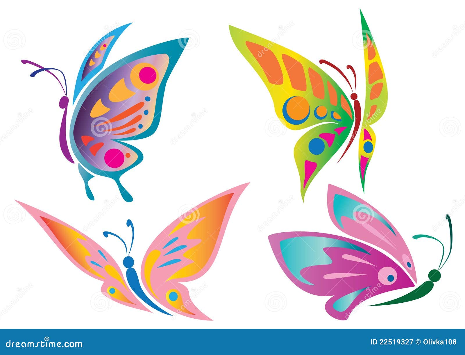 Butterfly icons stock vector. Illustration of isolated - 22519327