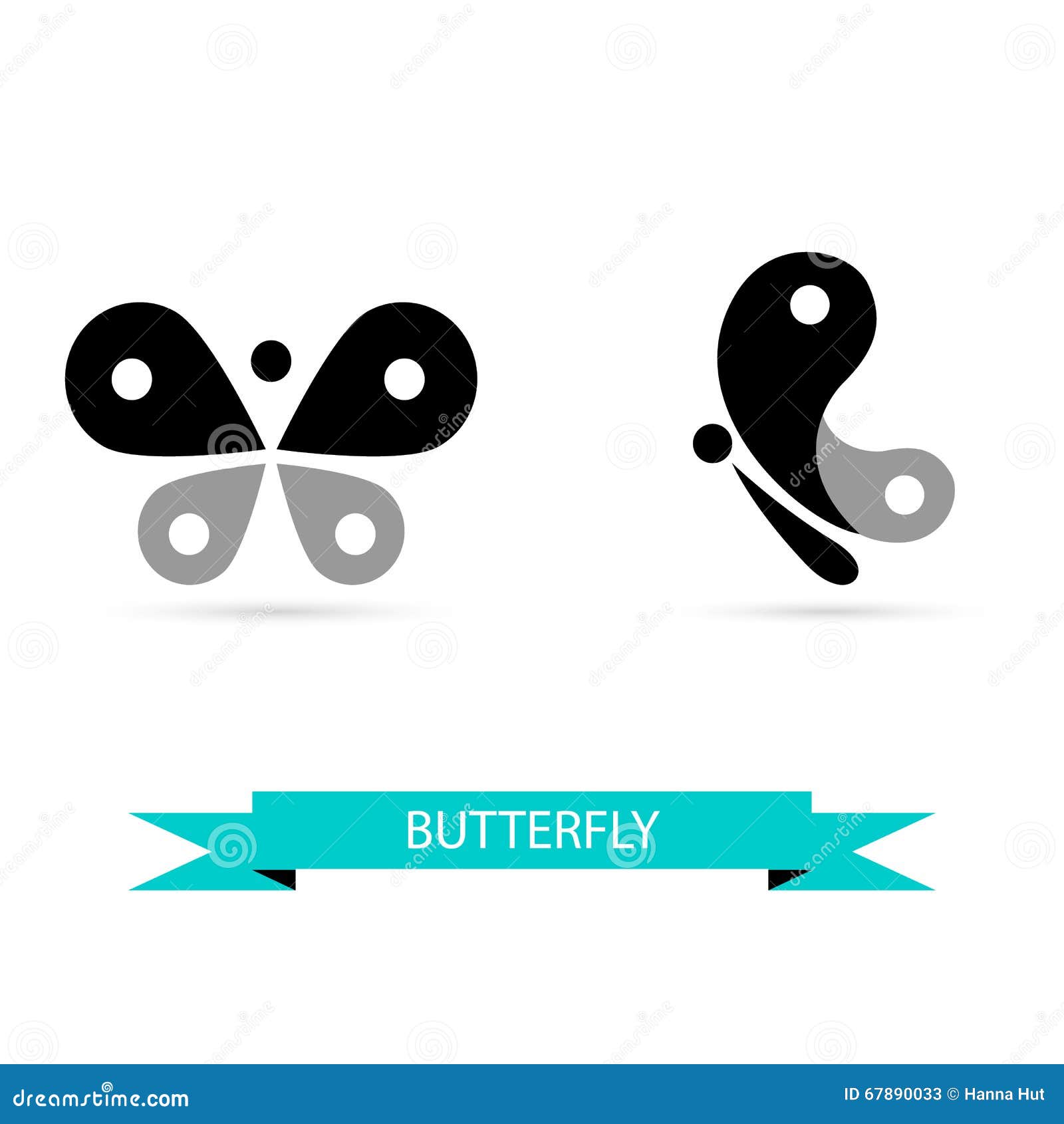 Butterfly Icons, Vector Symbols Stock Vector - Illustration of graphic ...