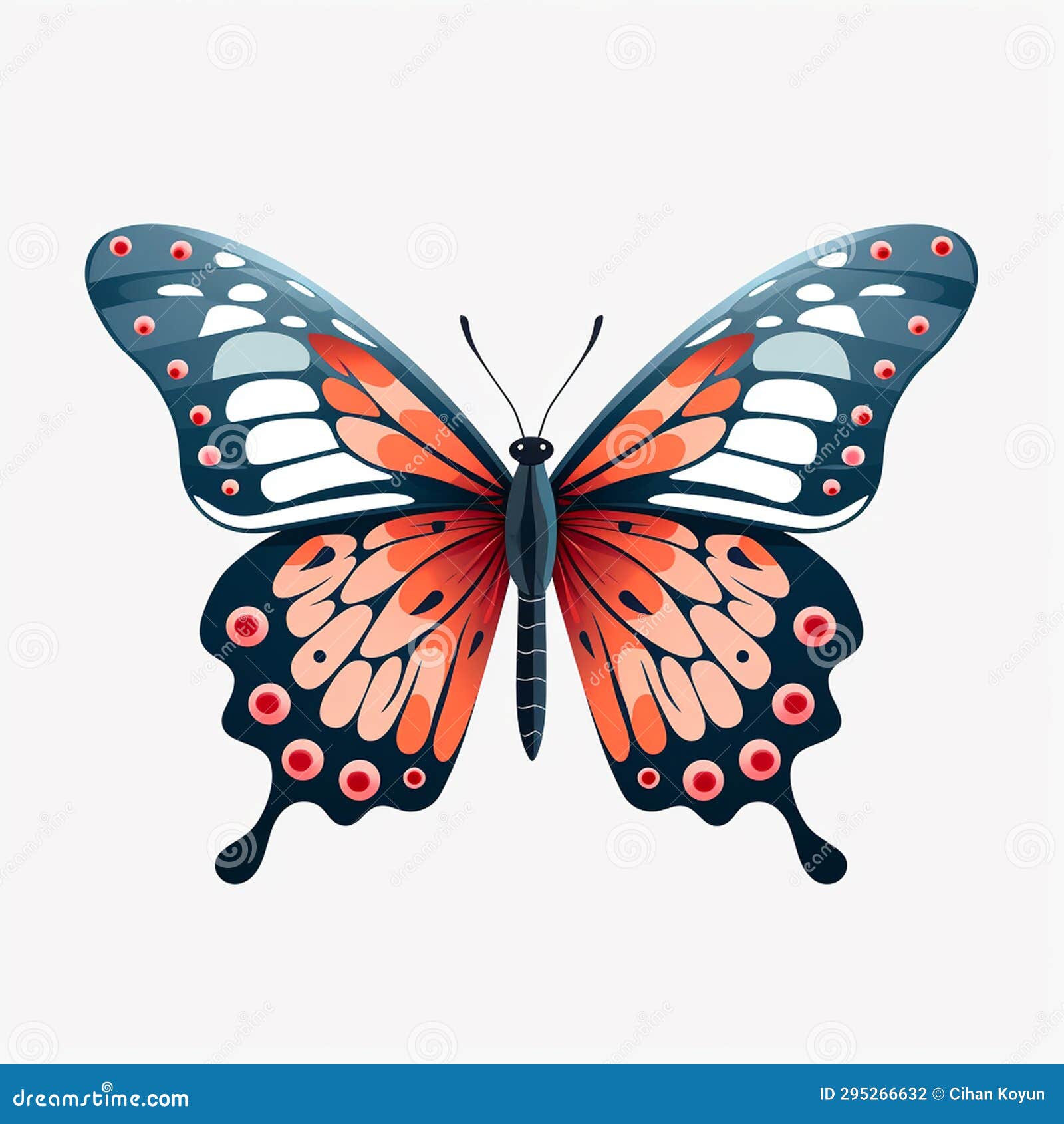 Butterfly illusion stock illustration. Illustration of abstract - 295266632