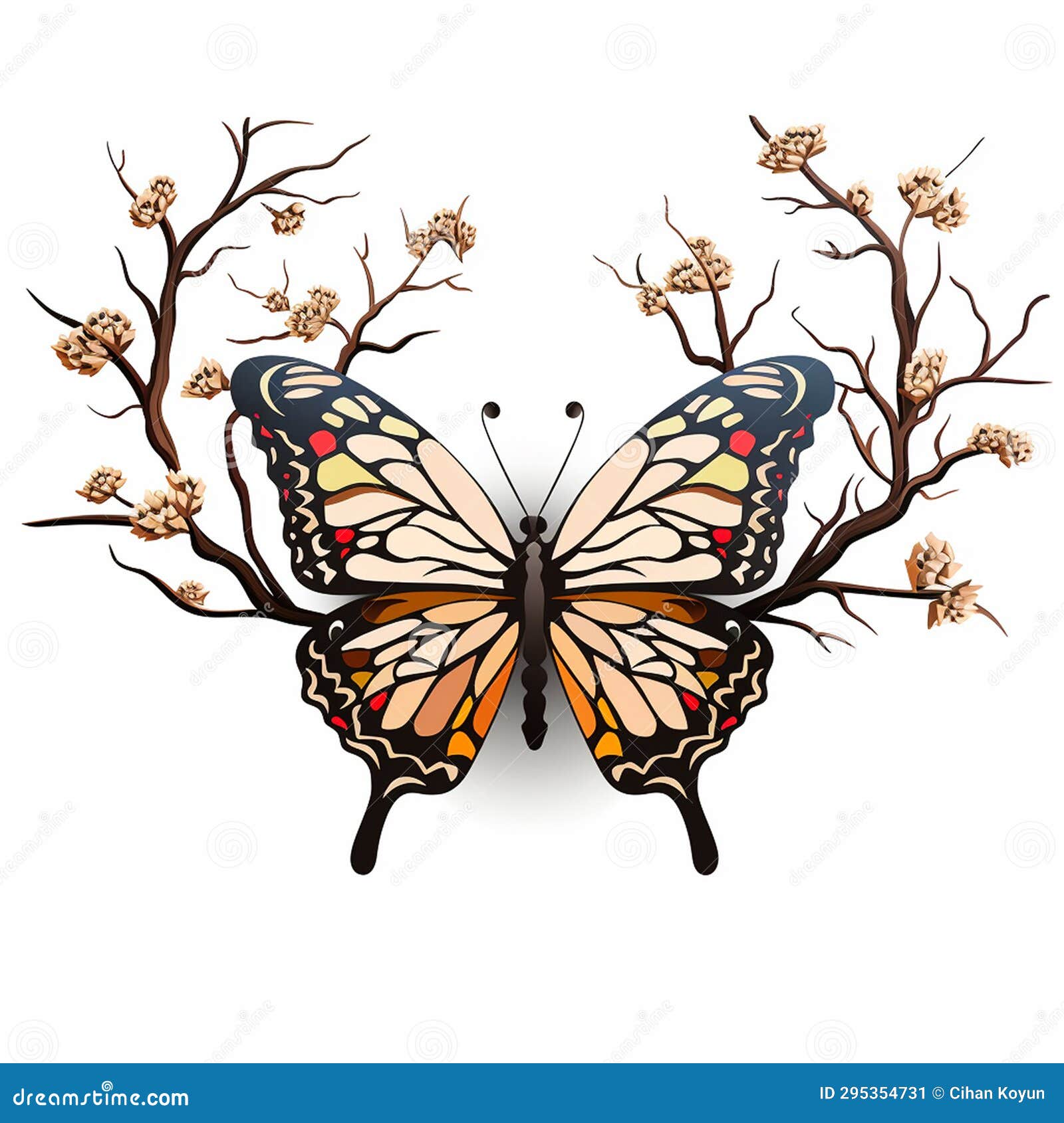 Butterfly inspiration stock illustration. Illustration of painting ...