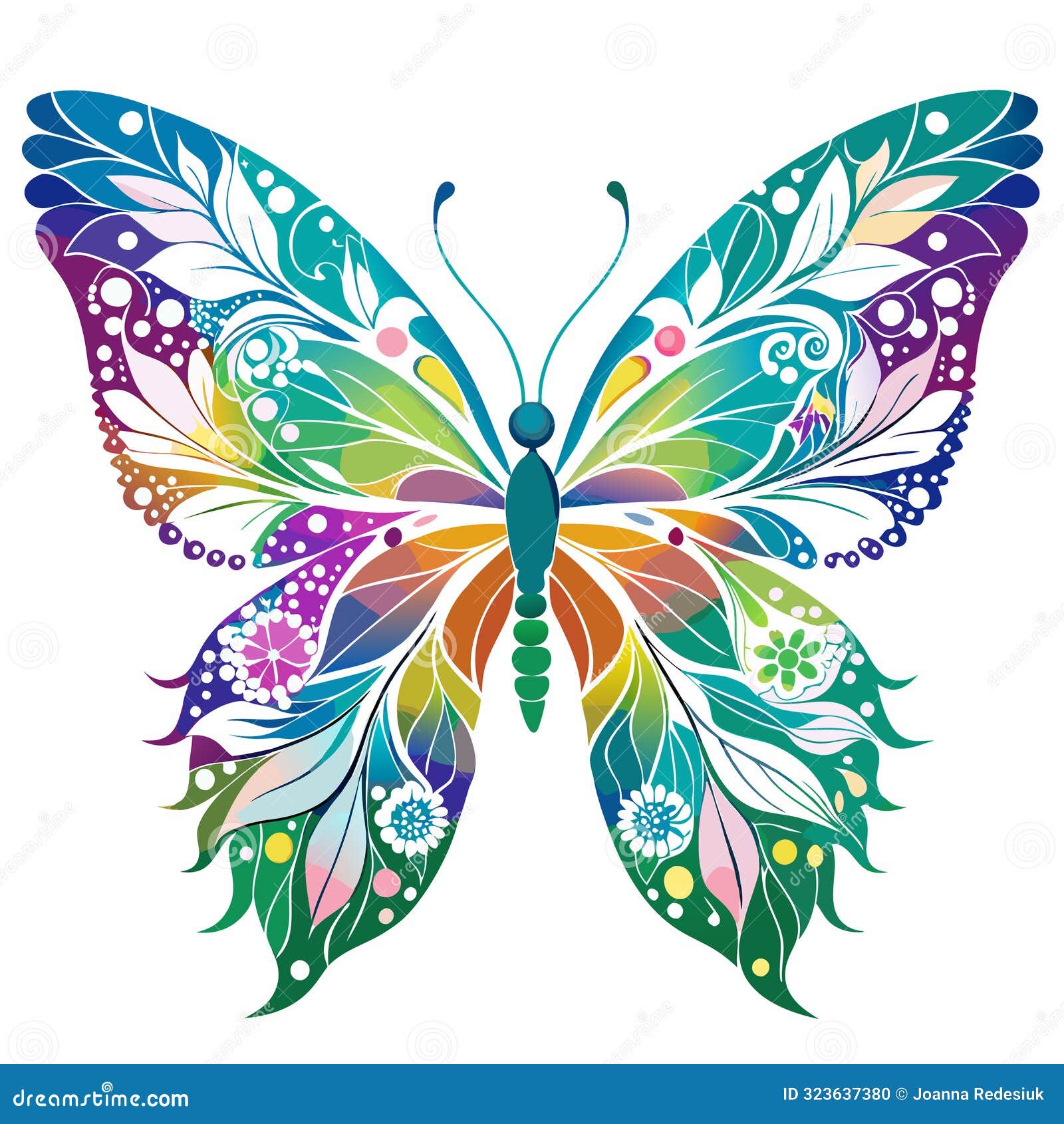 A Butterfly with Intricate and Colorful Wing Patterns Stands Stock ...