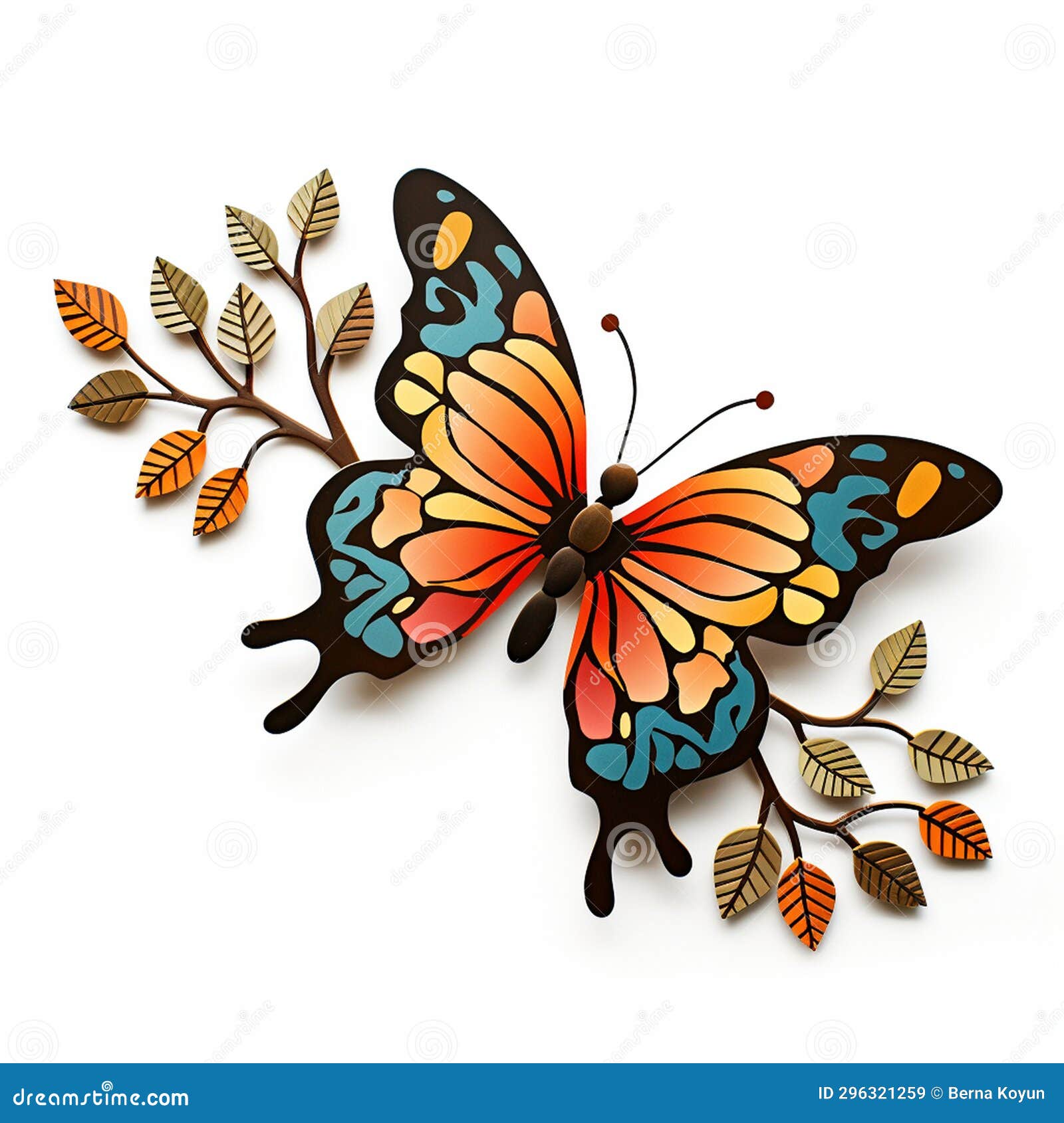 Butterfly joy stock illustration. Illustration of design - 296321259