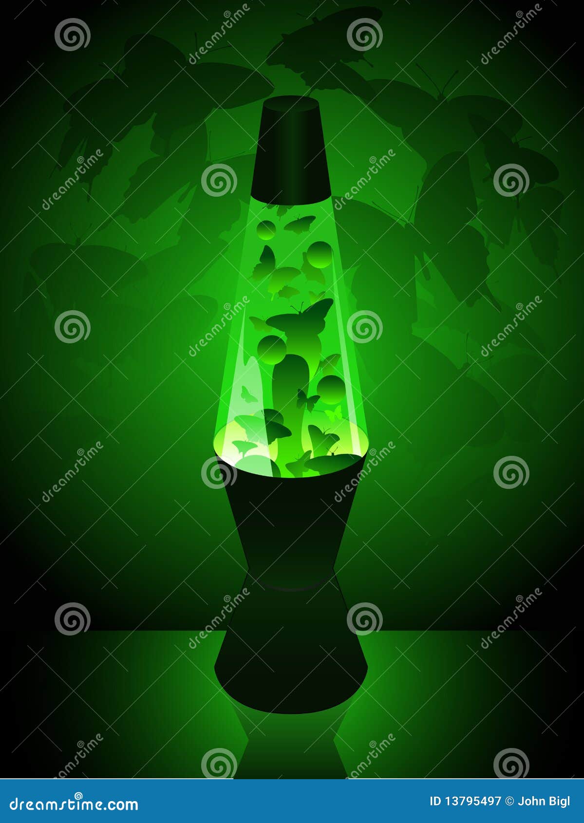 Butterfly lavalamp stock vector. Illustration of green - 13795497