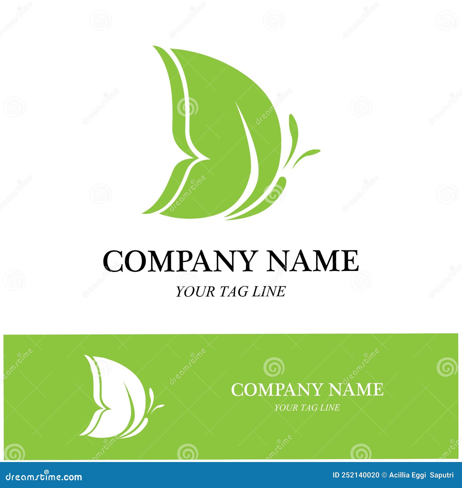 Butterfly Leaf Logo and Symbol Vector Stock Illustration - Illustration ...