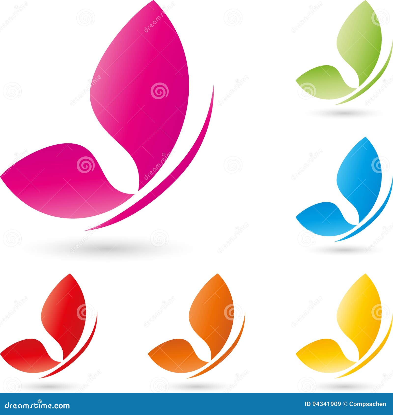 Butterfly from Leaves, Butterfly and Wellness Logo Stock Vector ...