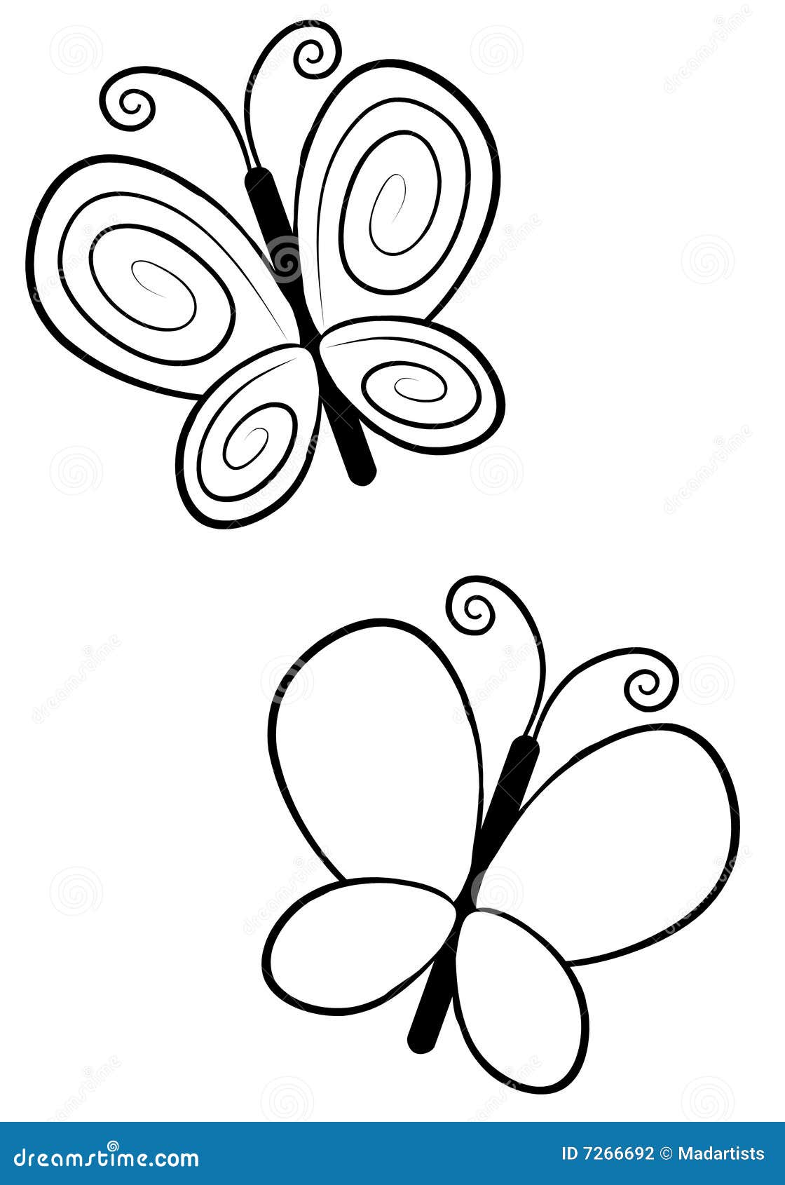 Butterfly Line Art stock illustration. Illustration of graphics - 7266692