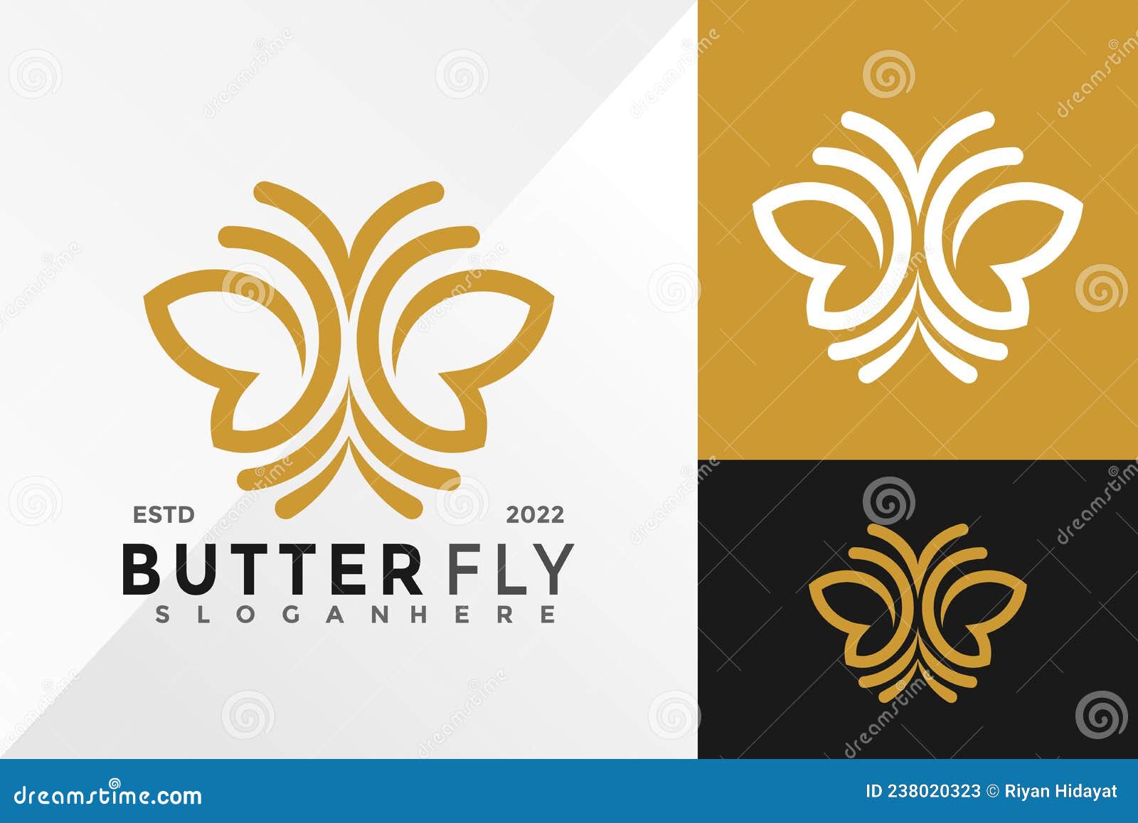 Butterfly Line Logo Design Vector Illustration Template Stock Vector ...