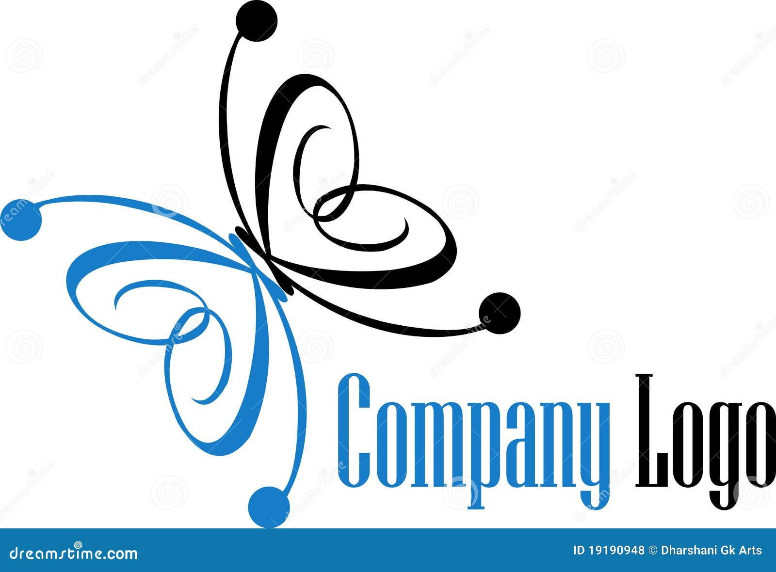 Butterfly logo stock vector. Illustration of curl, curled - 19190948