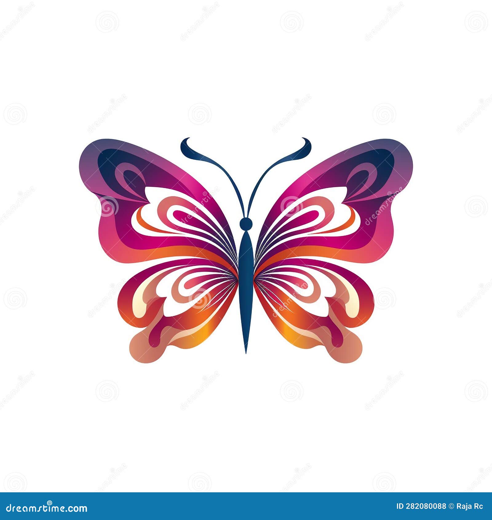 Butterfly logo stock illustration. Illustration of drawing - 282080088