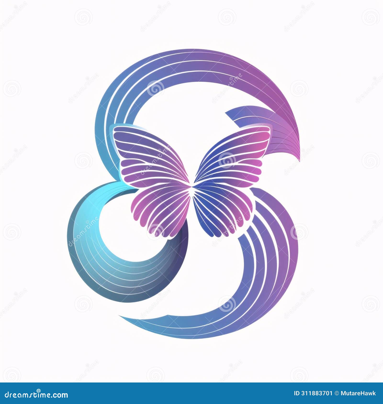 Butterfly Logo Design Template. Creative Abstract Butterfly Icon Vector ...
