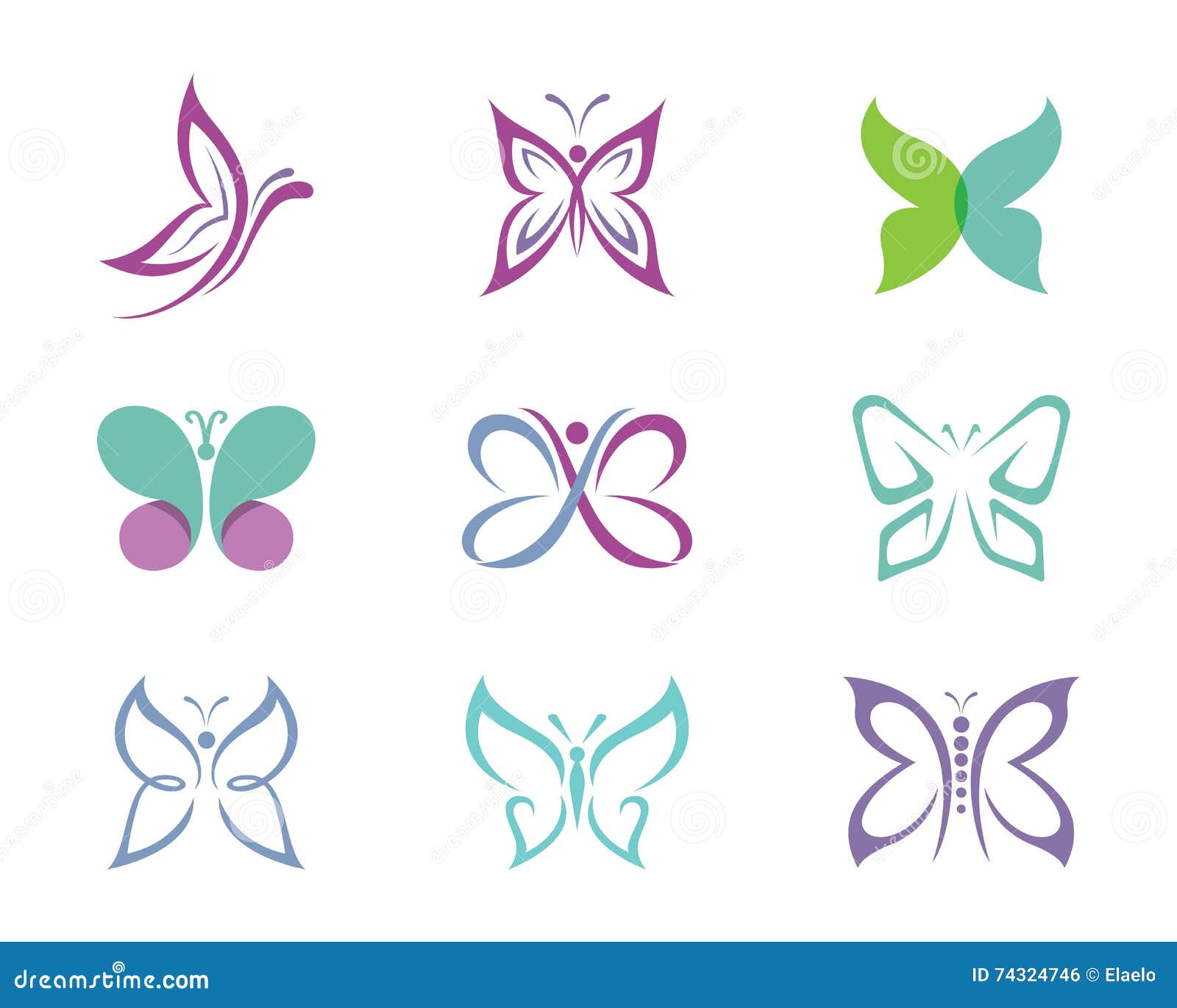 Butterfly Logo Template stock vector. Illustration of creative - 74324746
