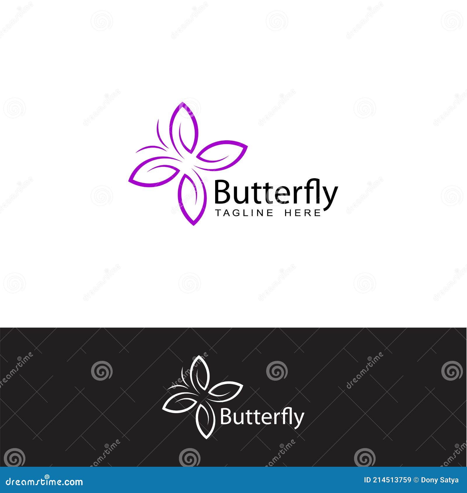Purple Butterfly Logo Design Vector Stock Vector - Illustration of ...