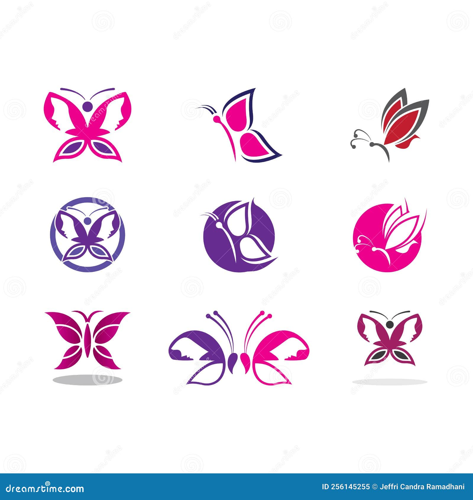 Butterfly Logo Template Icon Design Stock Vector Illustration Of