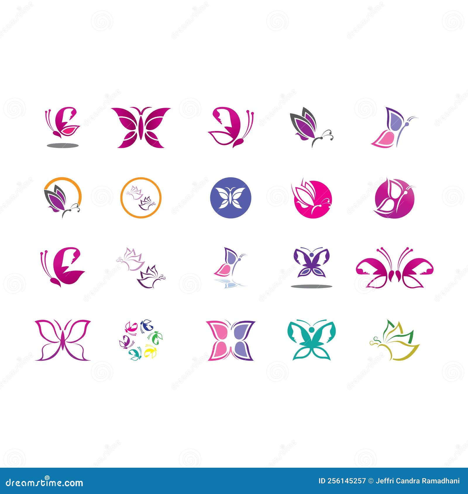 Butterfly Logo Template Icon Design Stock Vector - Illustration of ...