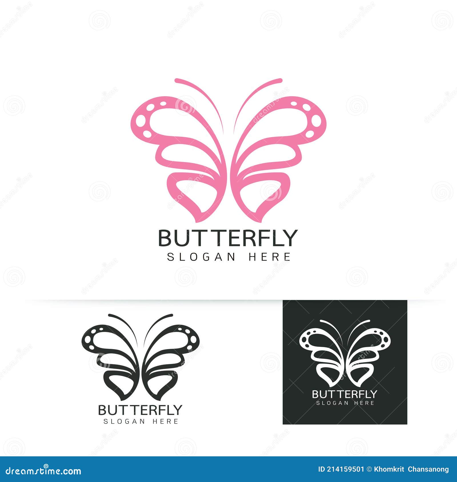 Butterfly logo vector stock vector. Illustration of sheet - 214159501