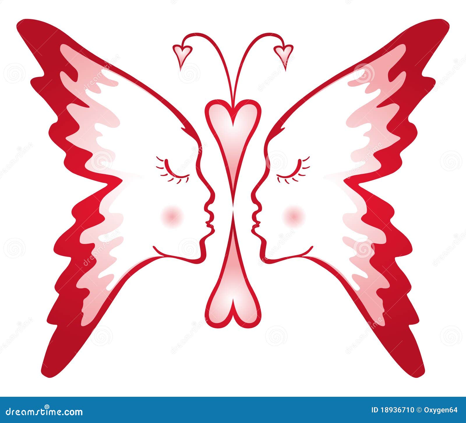 Butterfly of love stock vector. Illustration of romance - 18936710