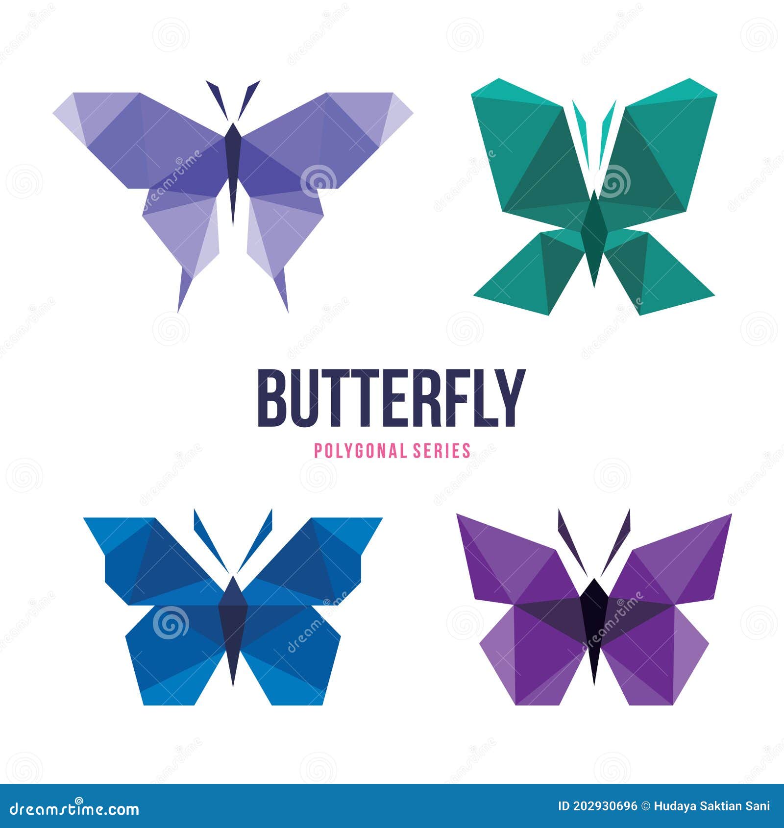 Butterfly low poly design stock vector. Illustration of concept - 202930696