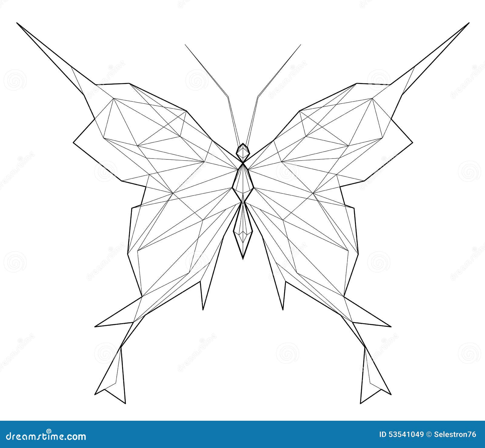 Butterfly - Low Polygon Illustration Stock Vector - Image: 53541049