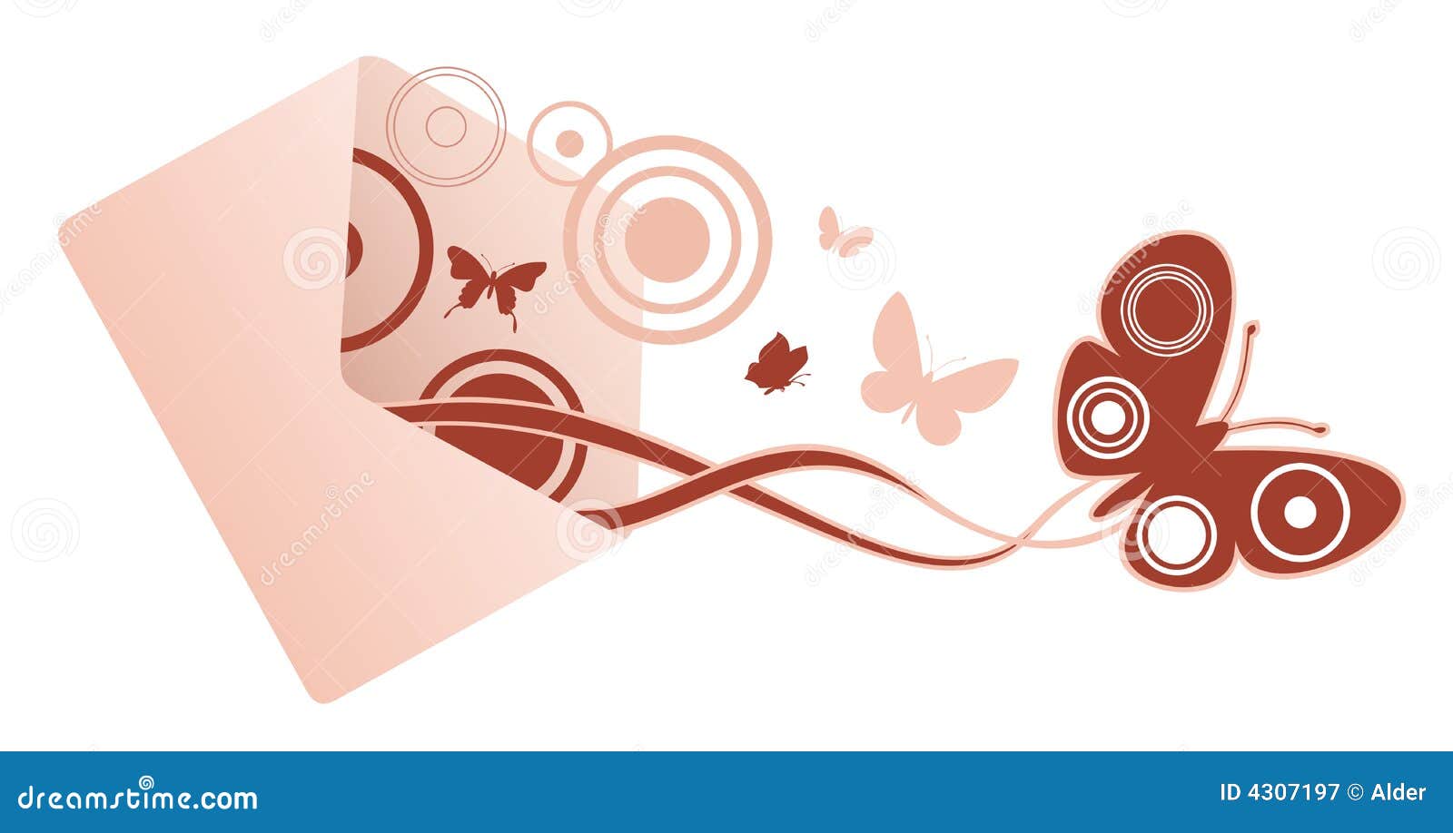 Butterfly message stock vector. Illustration of decoration - 4307197