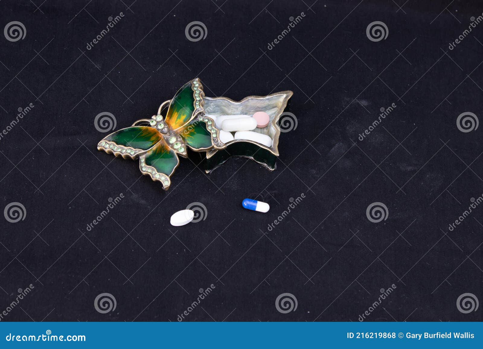 Butterfly Metal Trinket Box Stock Photo - Image of beautiful ...