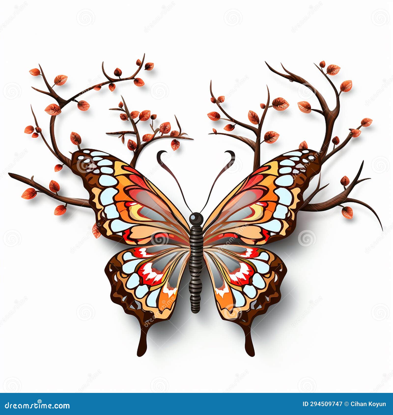 Butterfly Metamorphosis a Miracle of Nature Stock Illustration ...
