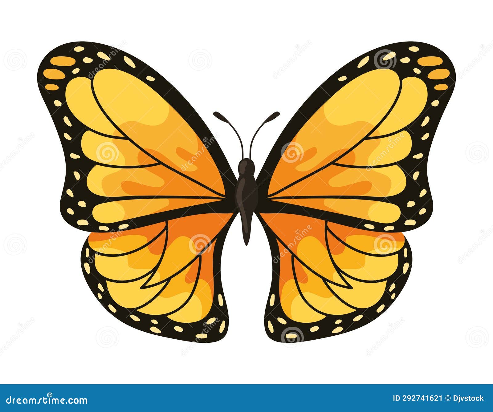 Butterfly Monarca Illustration Cartoon Vector | CartoonDealer.com ...