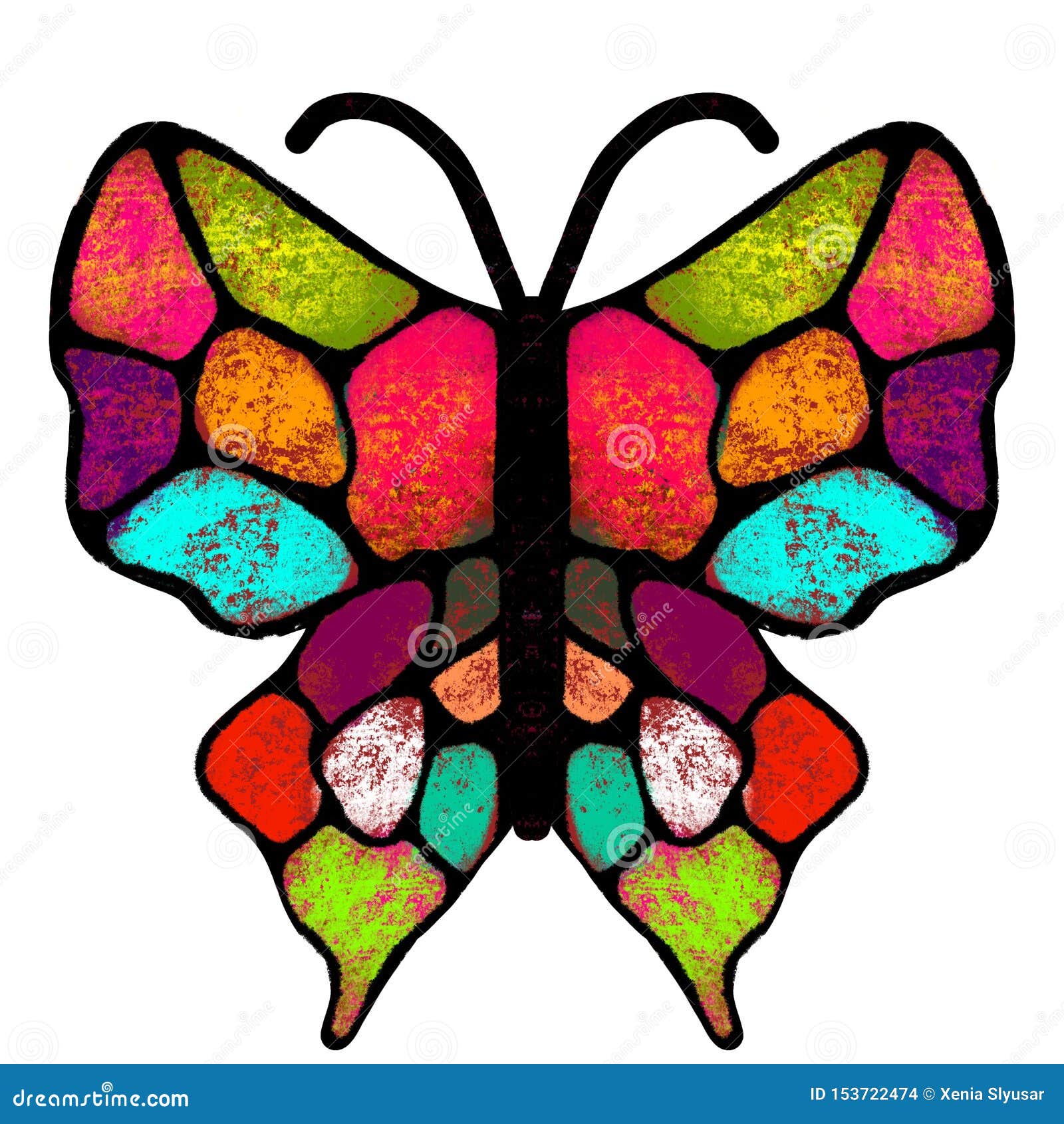 Butterfly. the Multi-colored, Painted Butterfly. Insect Illustration ...