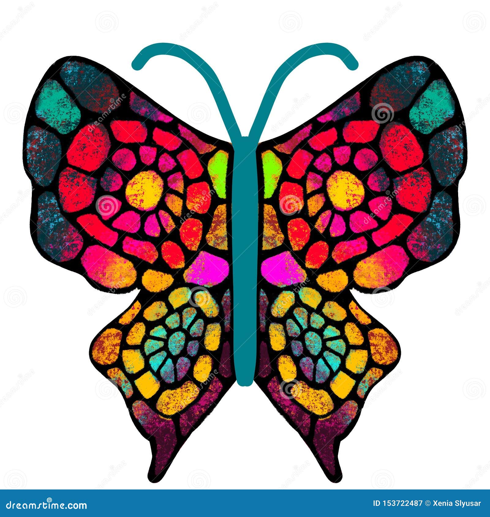 Butterfly. the Multi-colored, Painted Butterfly. Insect Illustration ...