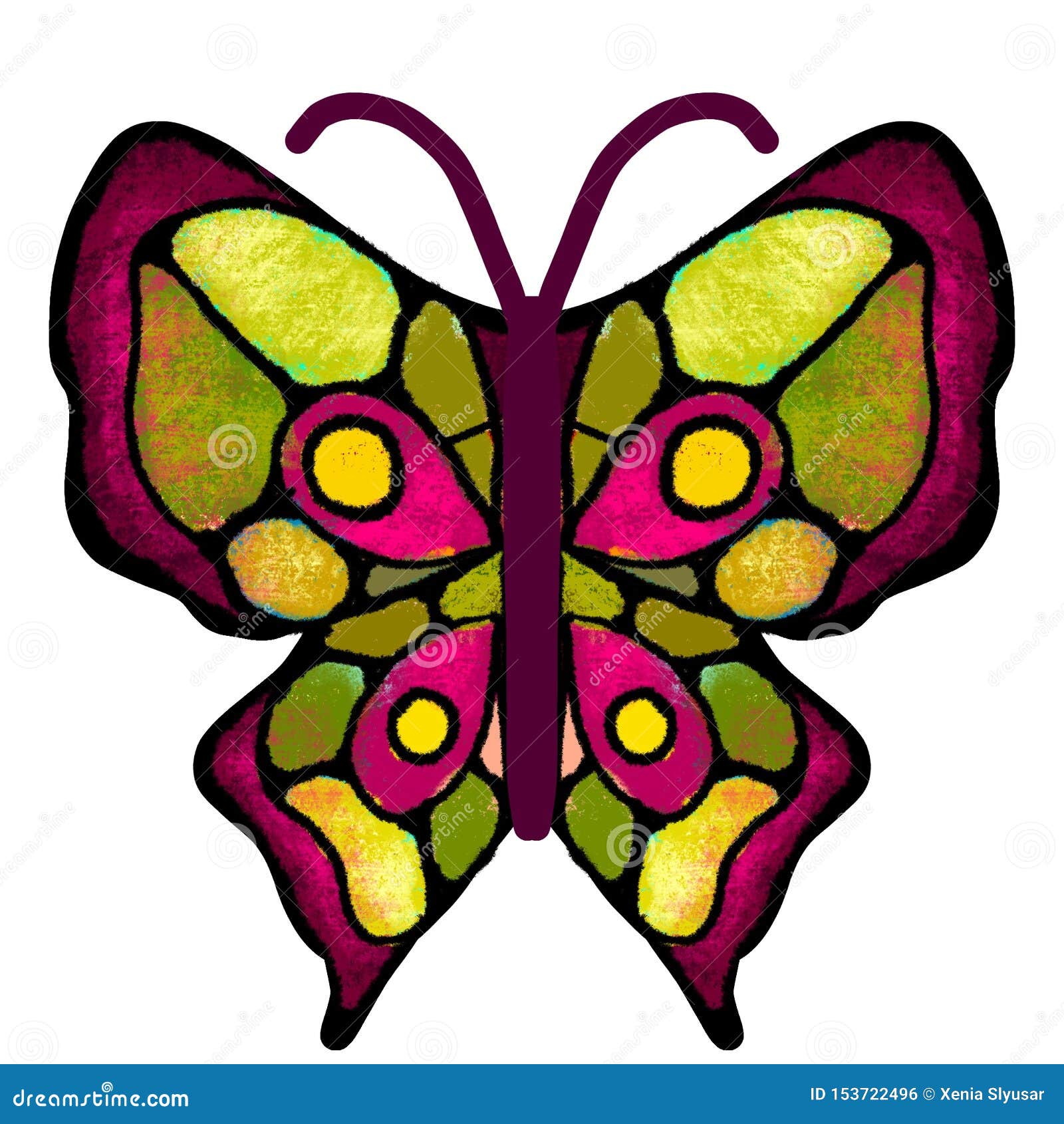 Butterfly. the Multi-colored, Painted Butterfly. Insect Illustration ...