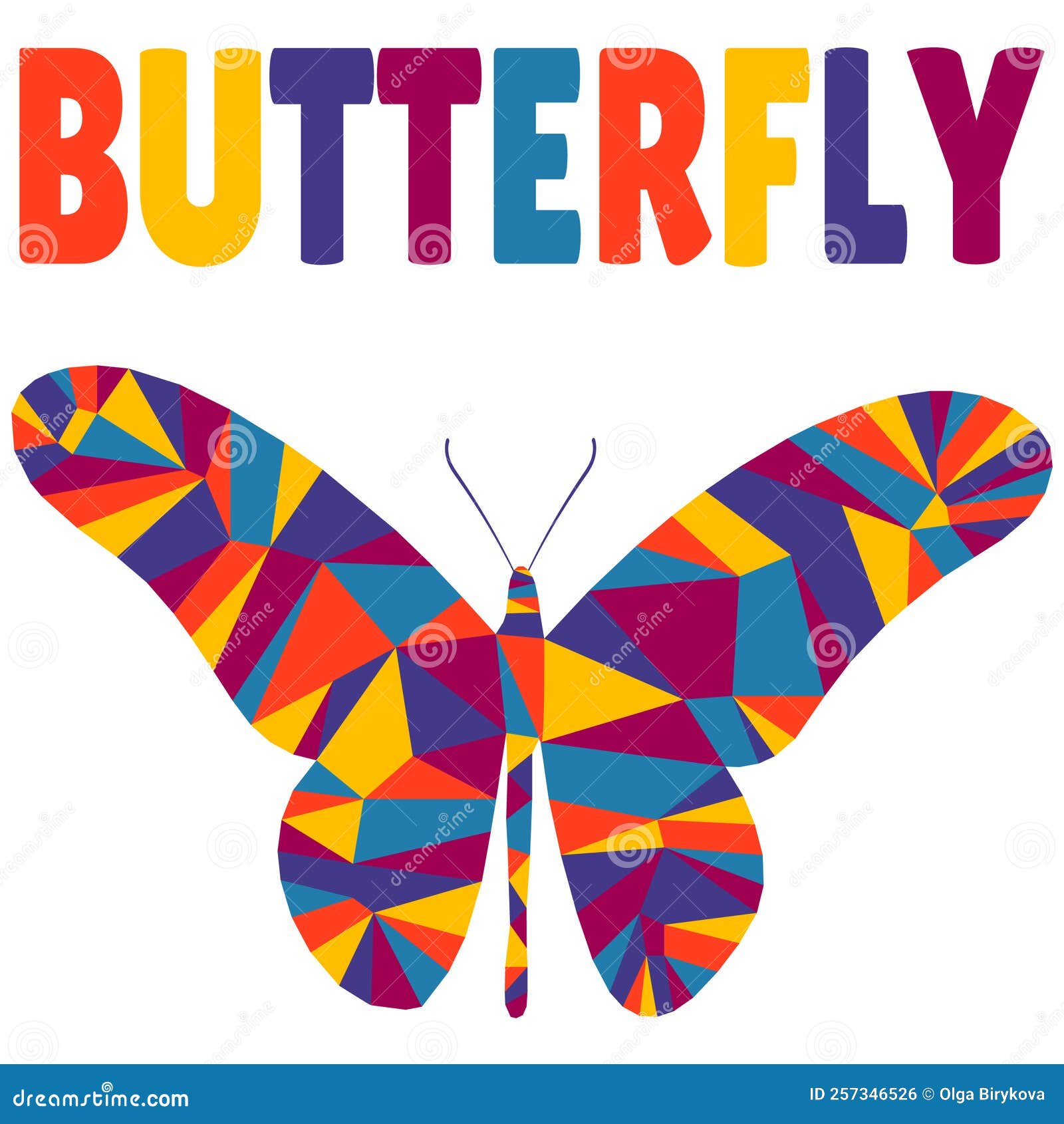 Butterfly stock illustration. Illustration of symbol - 257346526