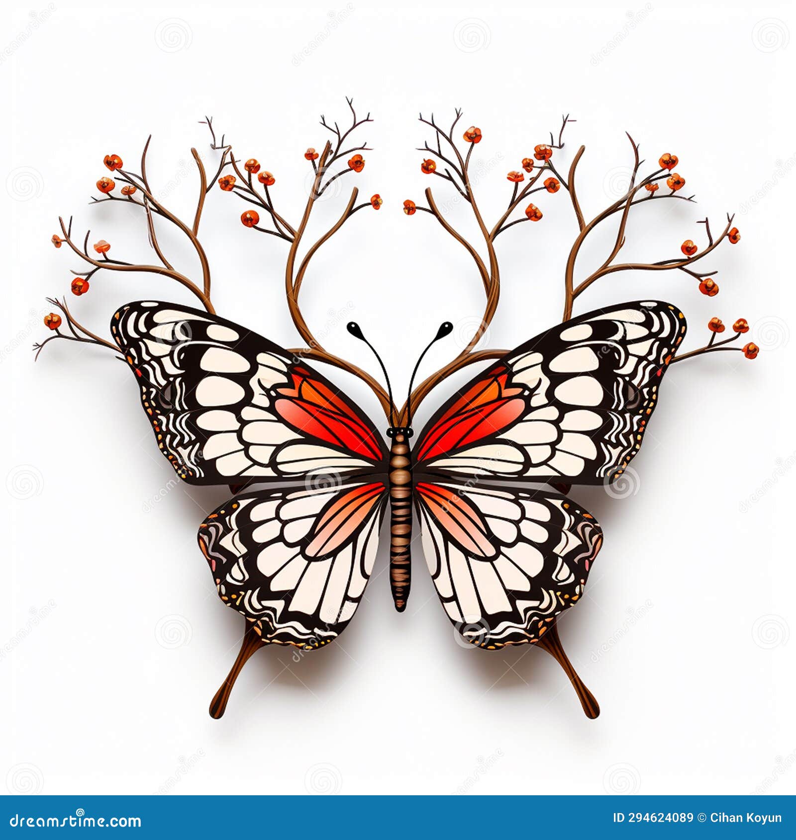 Butterfly myth stock illustration. Illustration of nature - 294624089