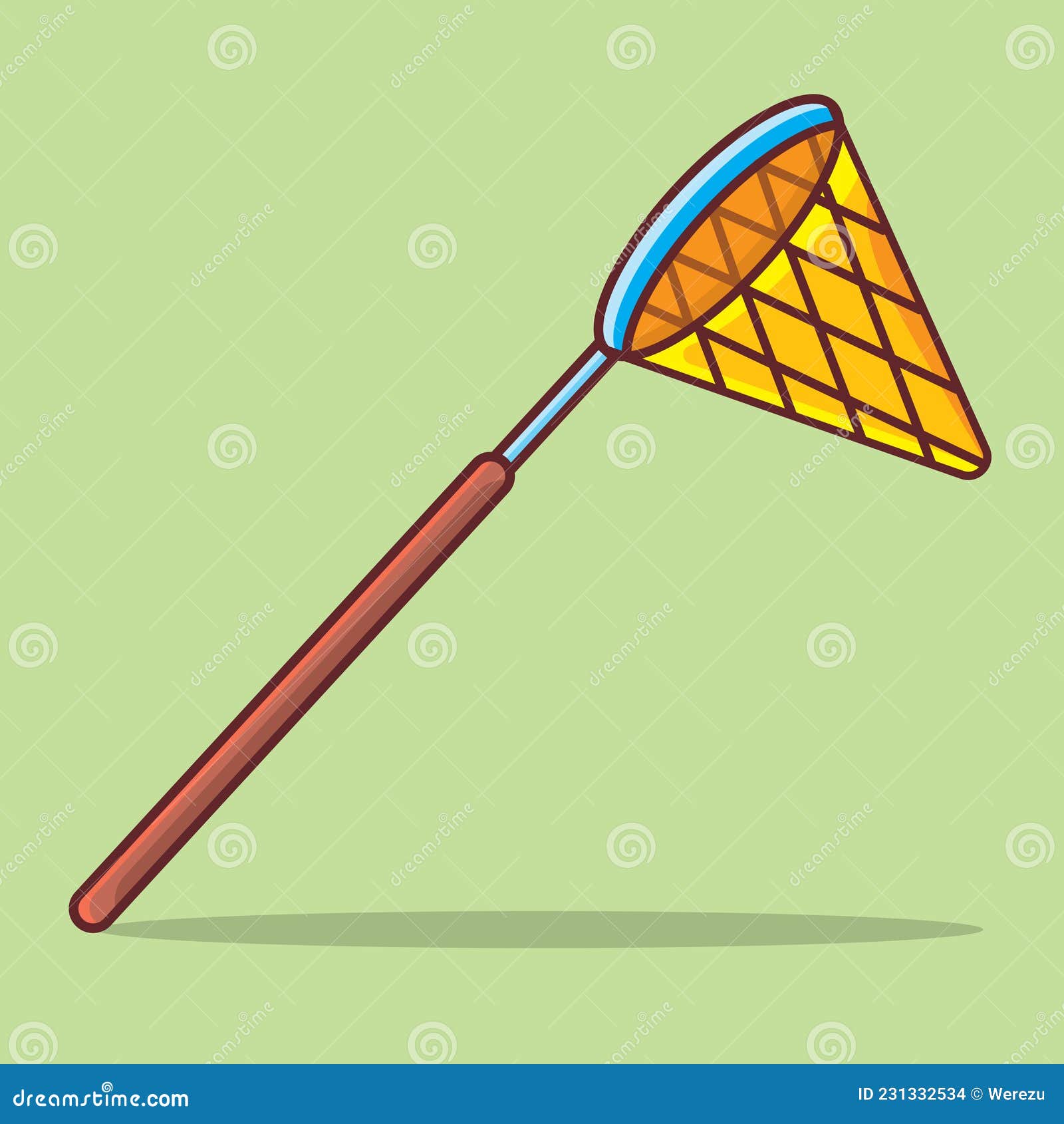 Butterfly Net Isolated Cartoon Vector Illustration in Flat Style Stock ...