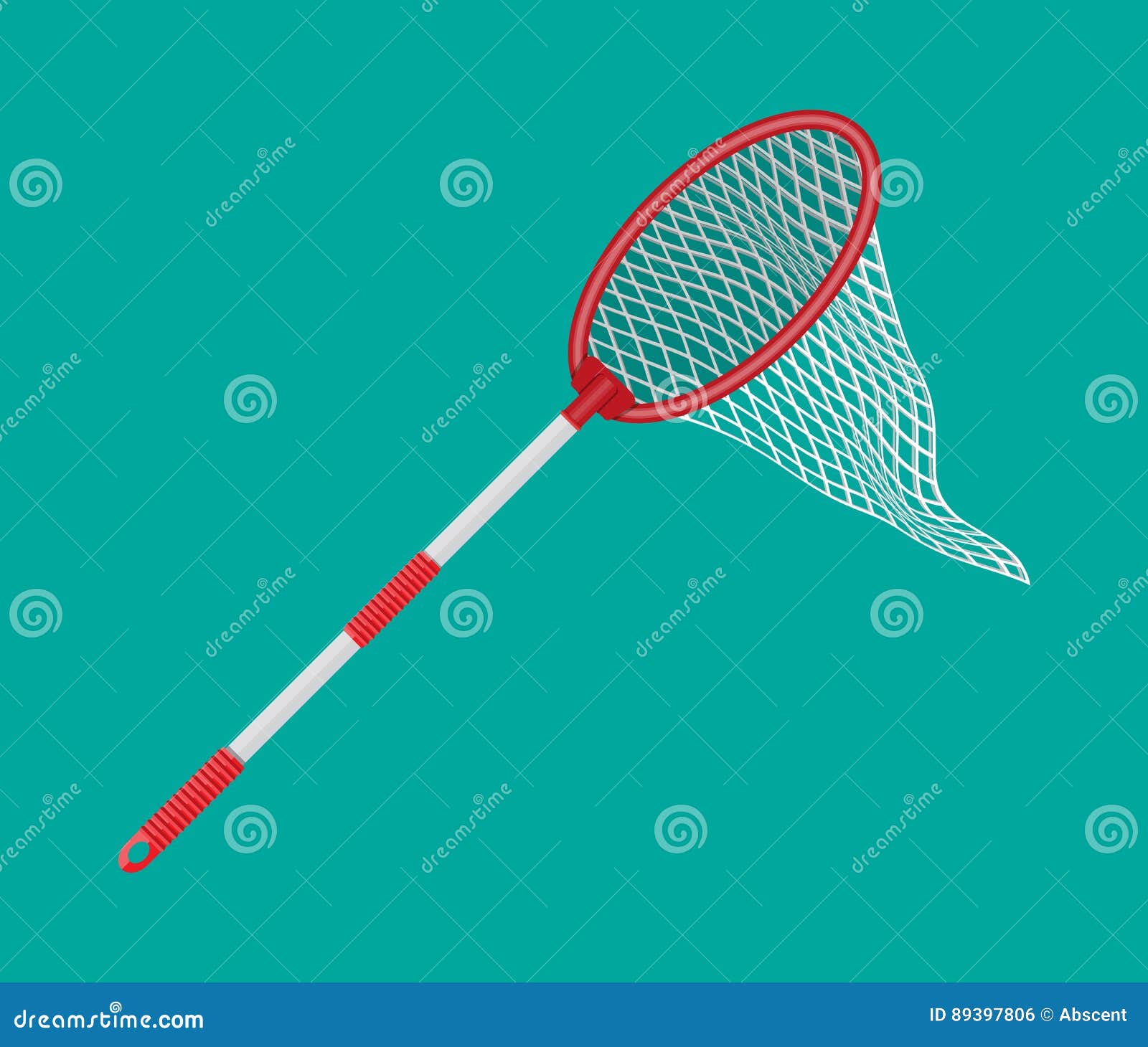 Butterfly Net with Plastic Handle. Stock Vector - Illustration of catch ...