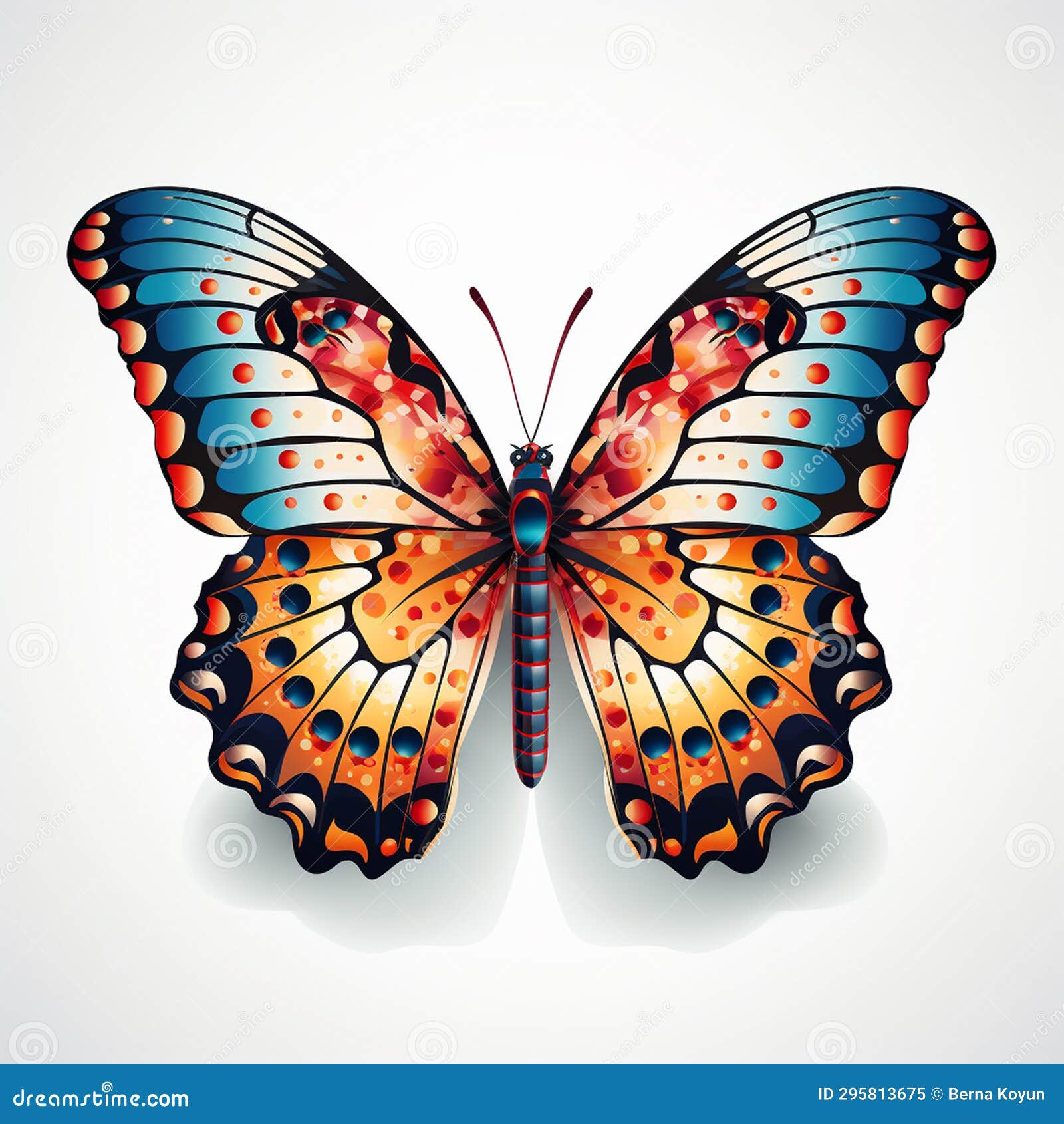 Butterfly ocean stock illustration. Illustration of elegance - 295813675