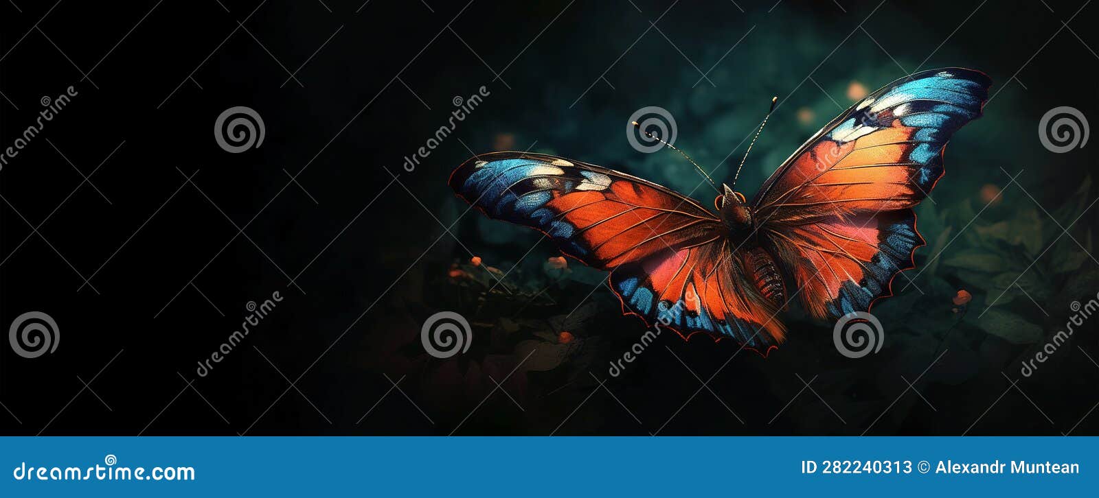 Butterfly Panoramic Layout. Stock Illustration - Illustration of ...