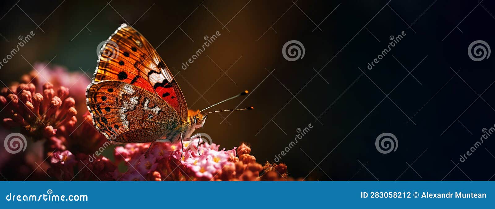 Butterfly Panoramic Layout. Stock Illustration - Illustration of ...
