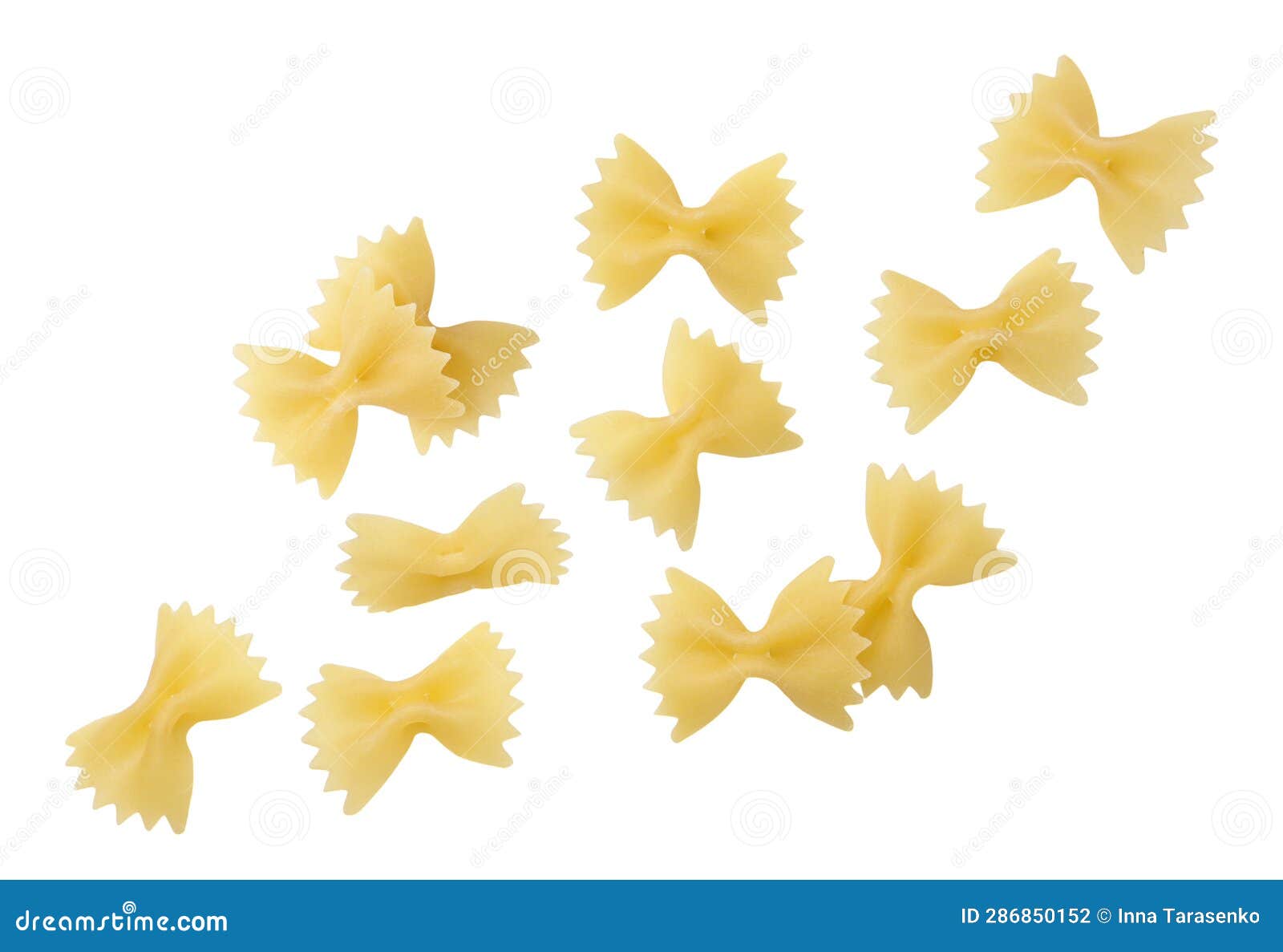Butterfly Pasta Flying on a White Background. Isolated Stock Photo ...