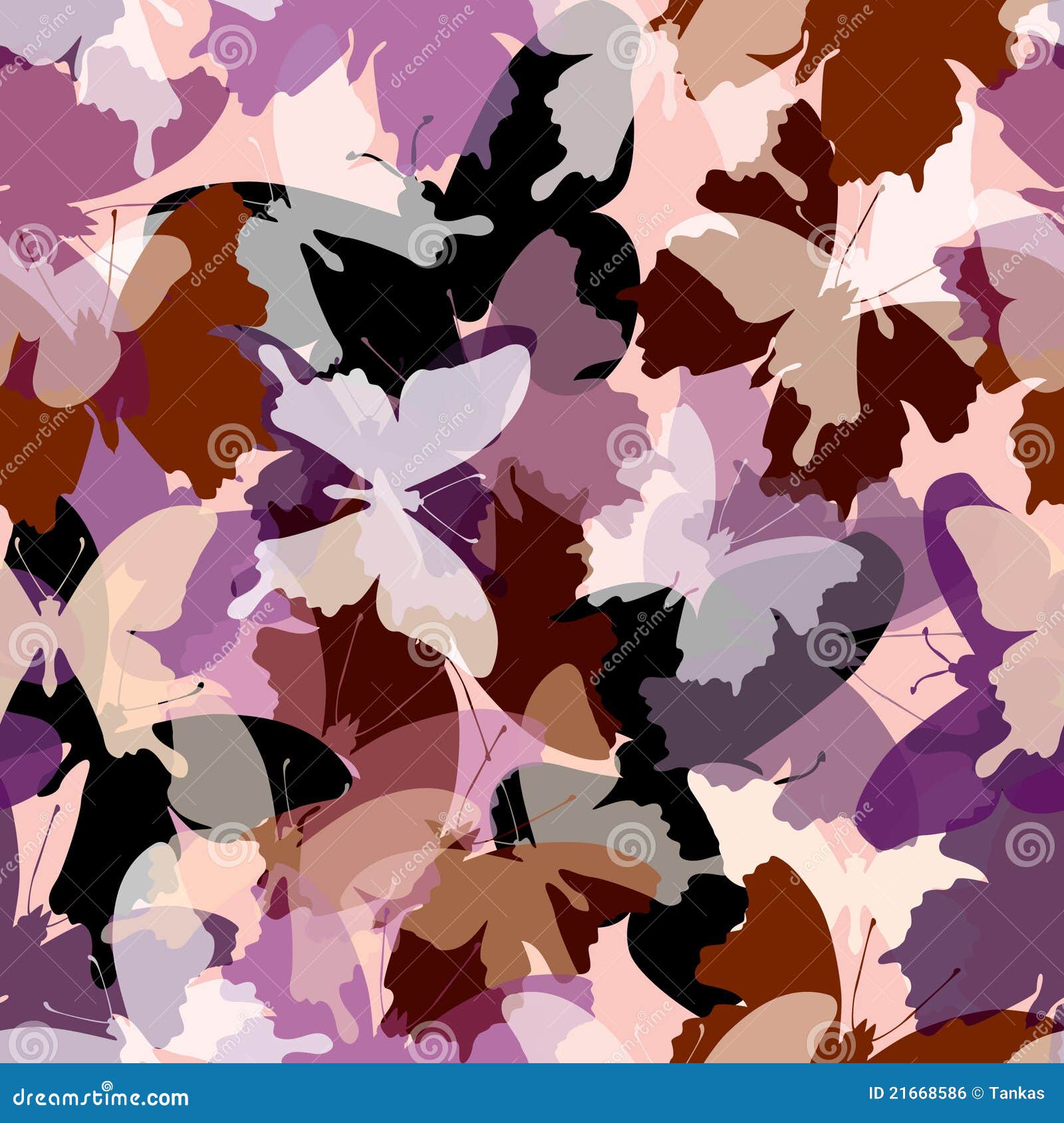 Butterfly pattern stock vector. Illustration of repeating - 21668586