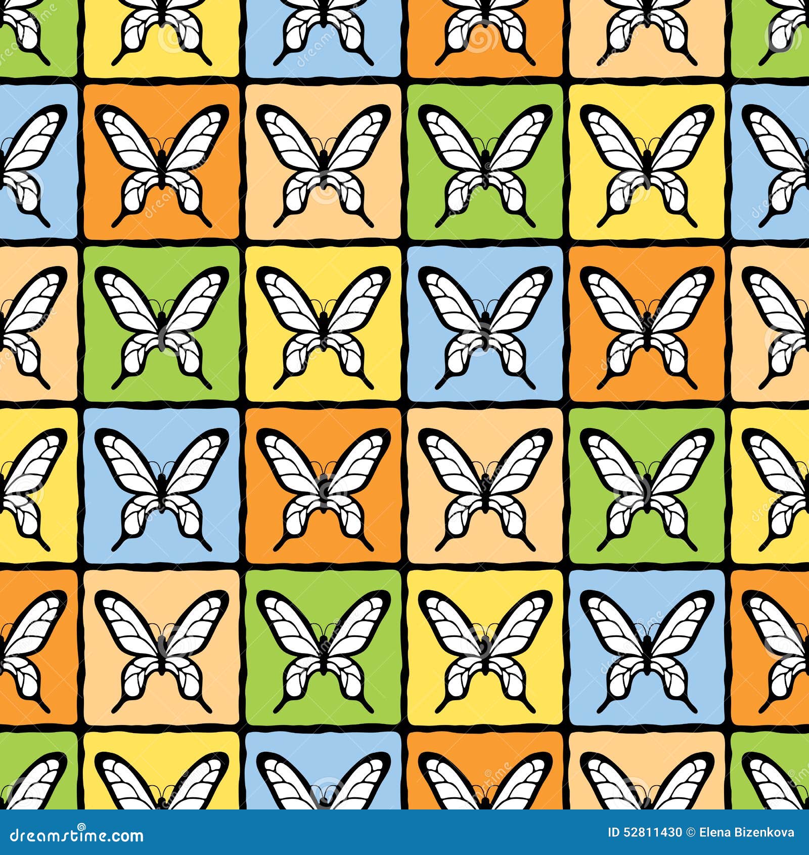 Butterfly pattern stock vector. Illustration of repetition - 52811430