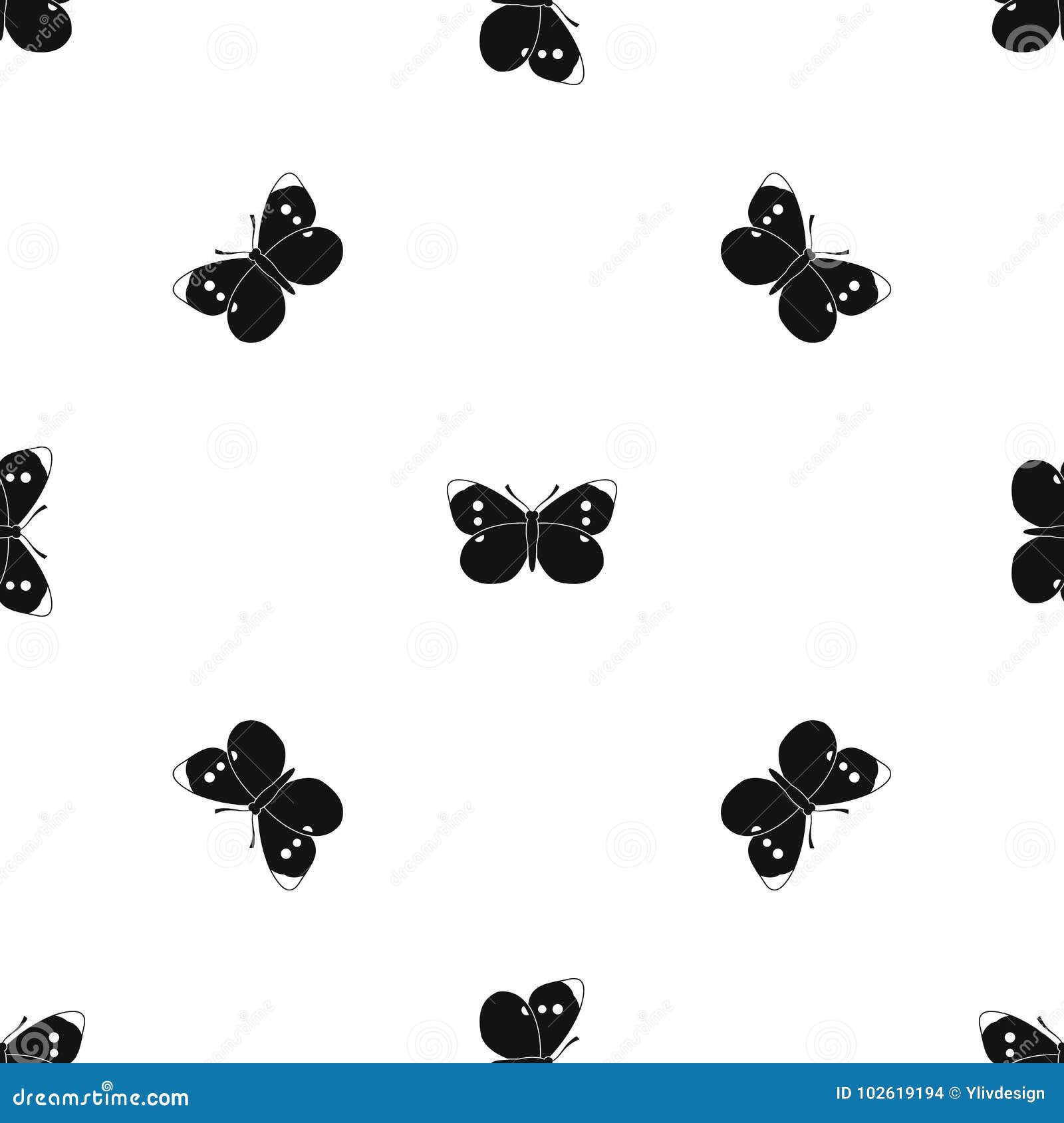 Butterfly Pattern Seamless Black Stock Vector - Illustration of card ...