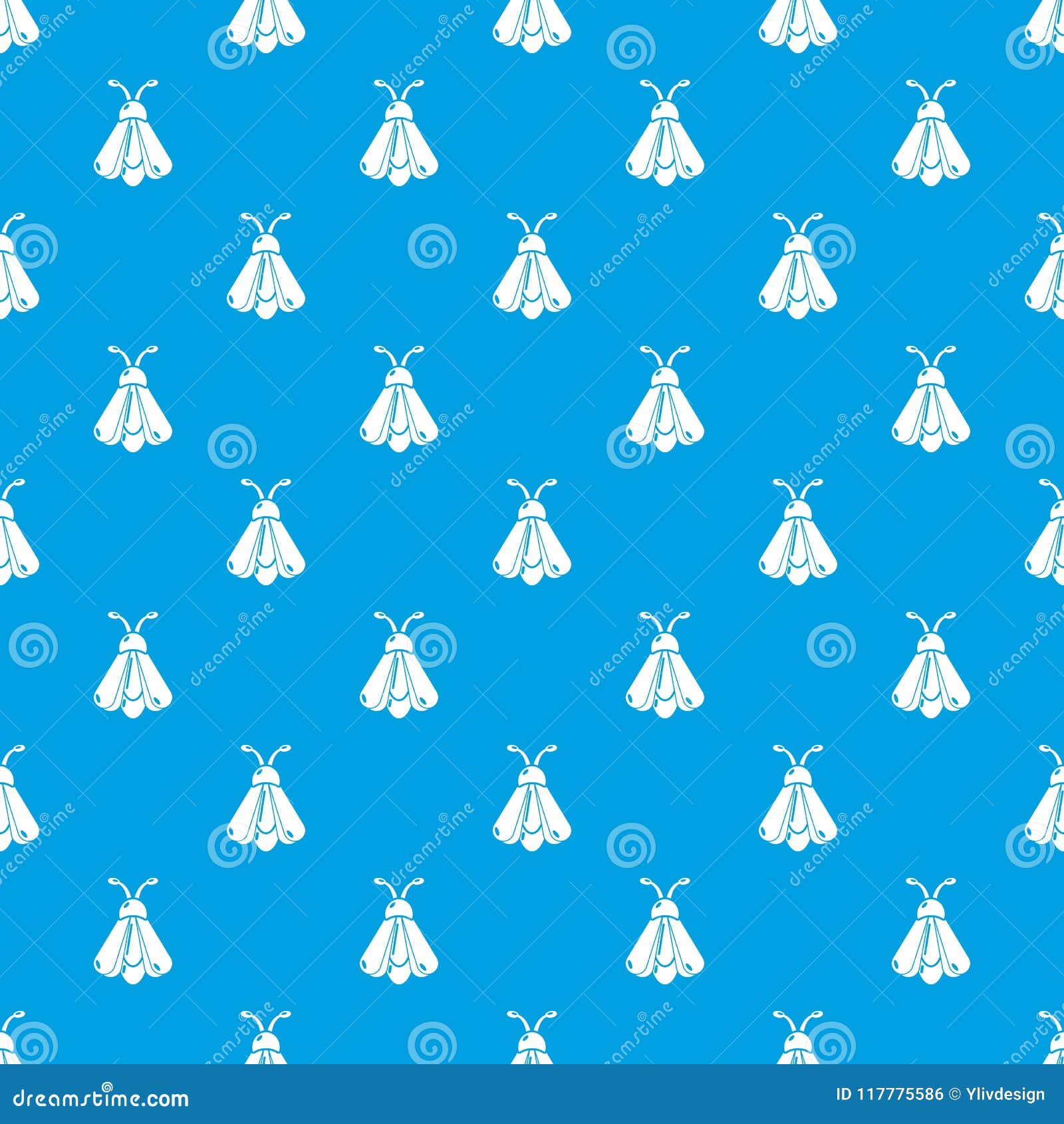Butterfly Pattern Vector Seamless Blue Stock Vector - Illustration of ...