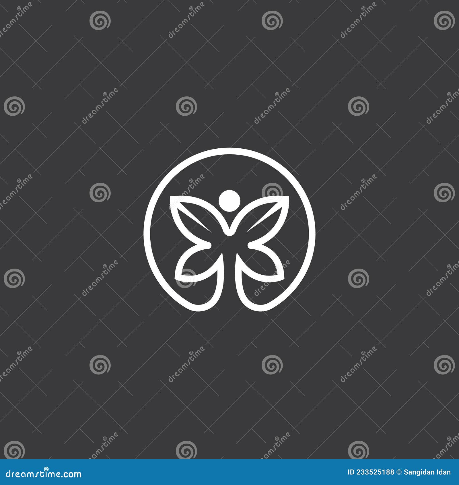 Butterfly People Vector Icon Concept Design Stock Vector - Illustration ...