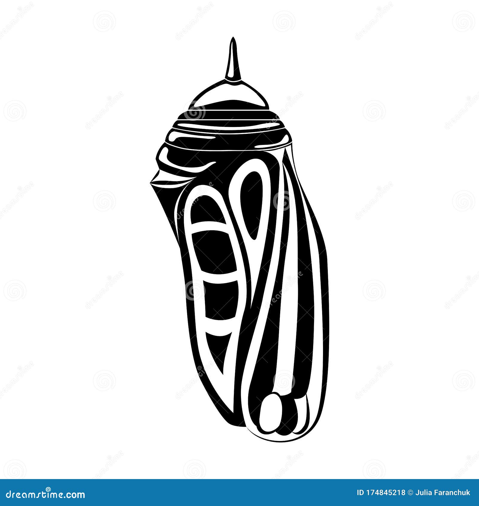 Butterfly Pupa. Vector Illustration Stock Vector - Illustration of ...