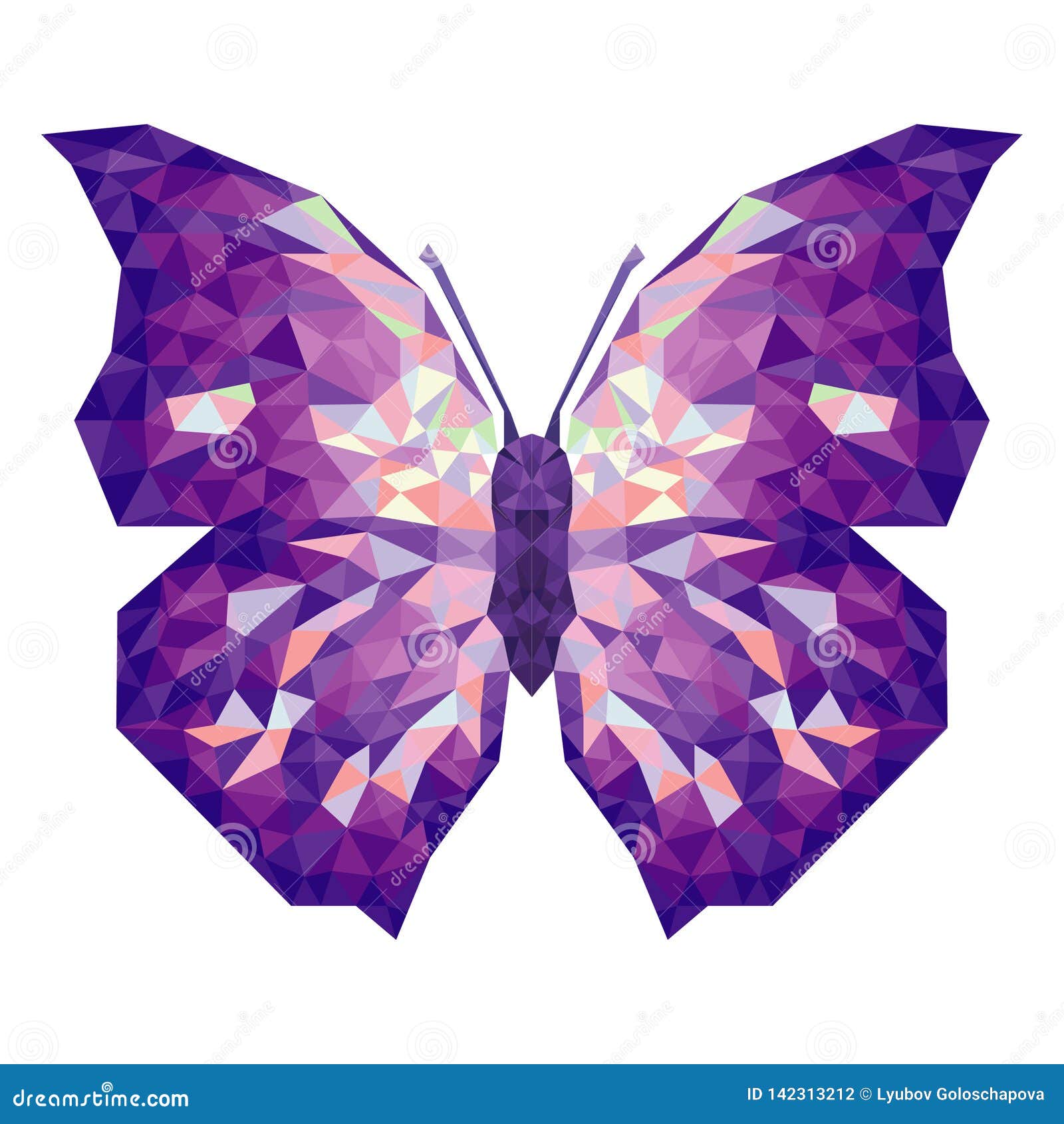 Minimalistic Butterfly in Low Poly Style Stock Illustration ...